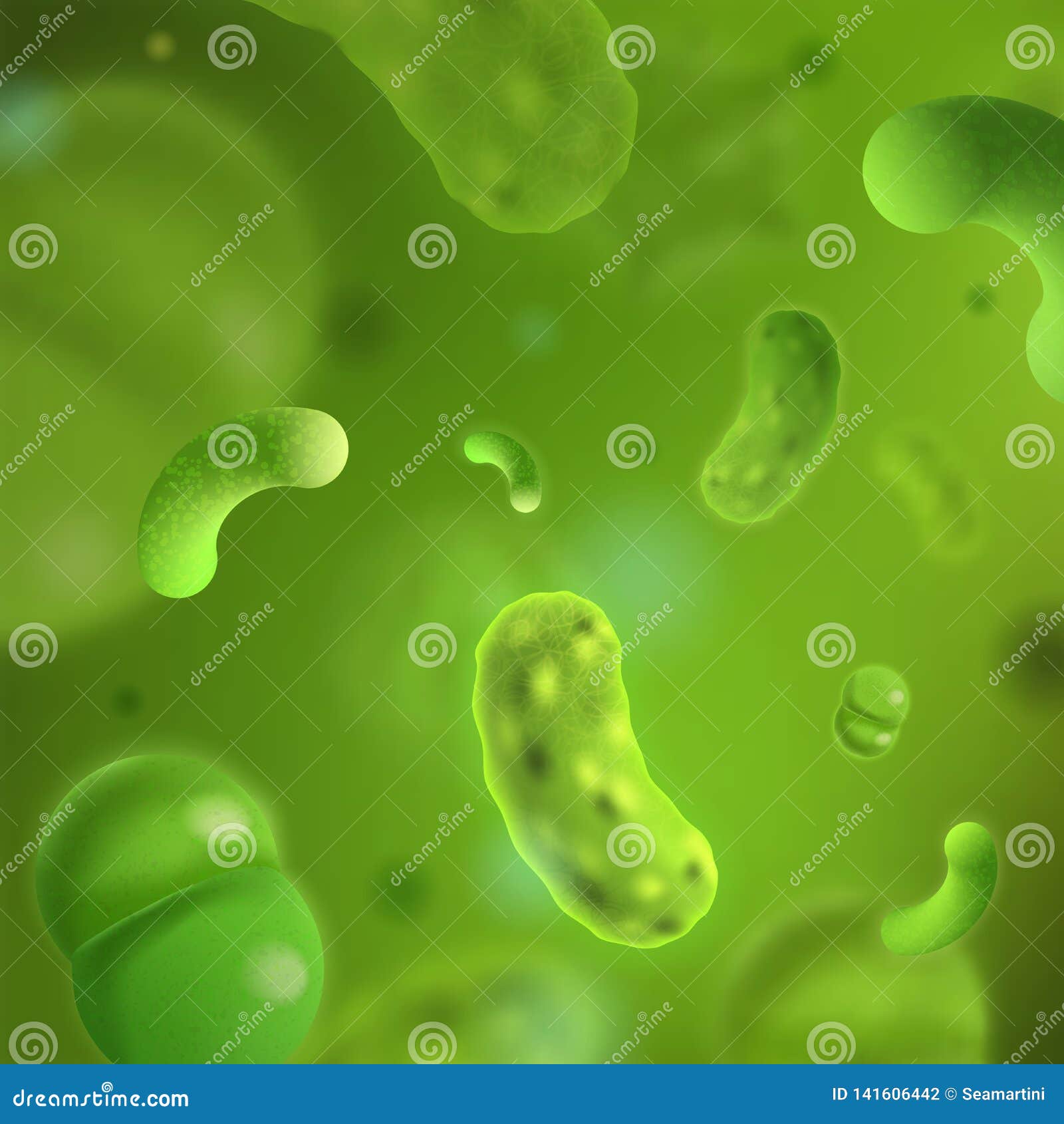 Viruses and Bacteria Infection Cells Stock Vector - Illustration of ...