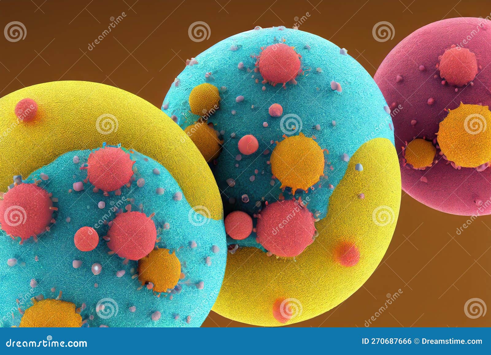 Viruses and Bacteria Multicolored Chemical Molecule Closeup of ...