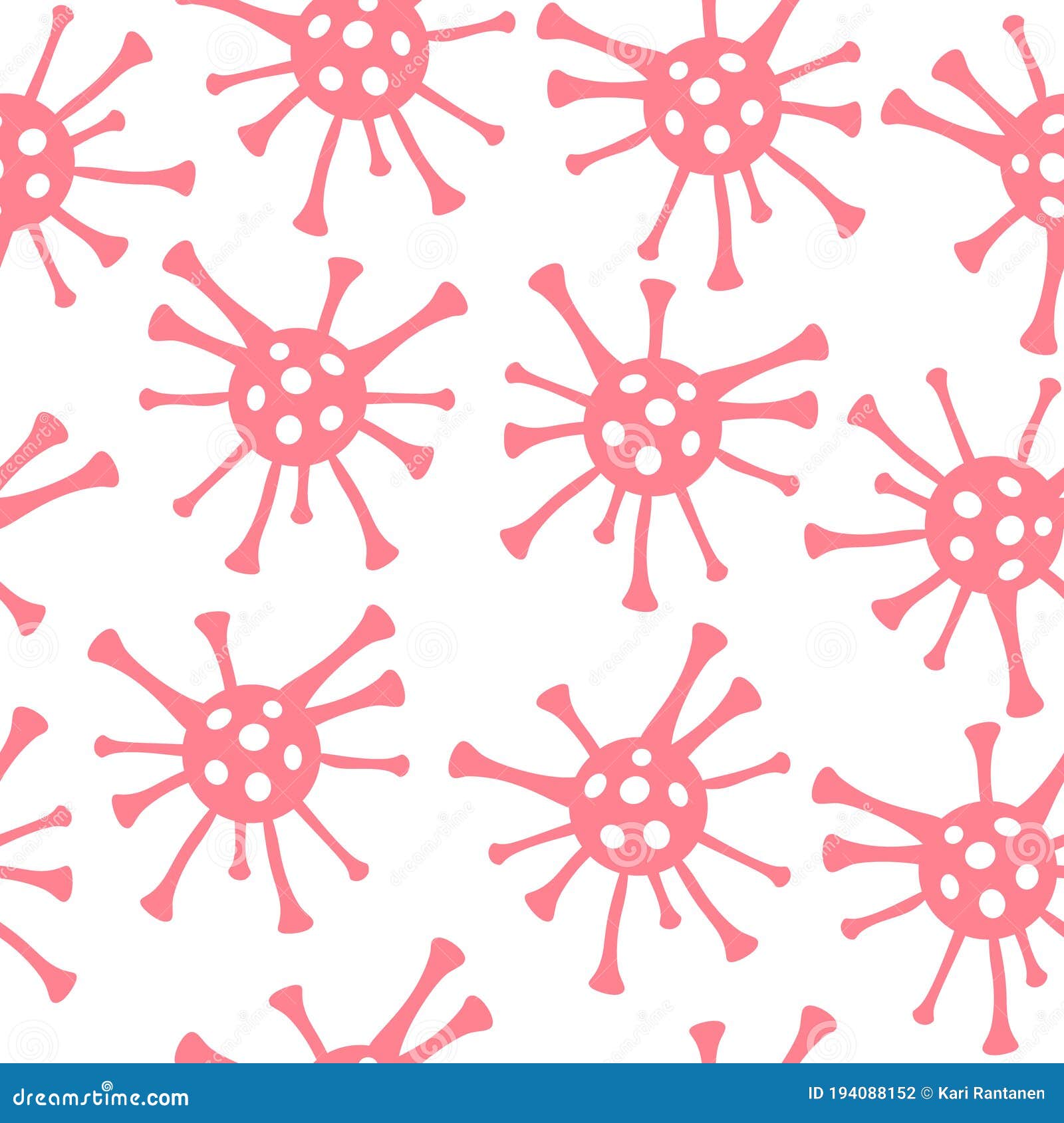 Viruses Bacteria Seamless Pattern Stock Vector - Illustration of ...