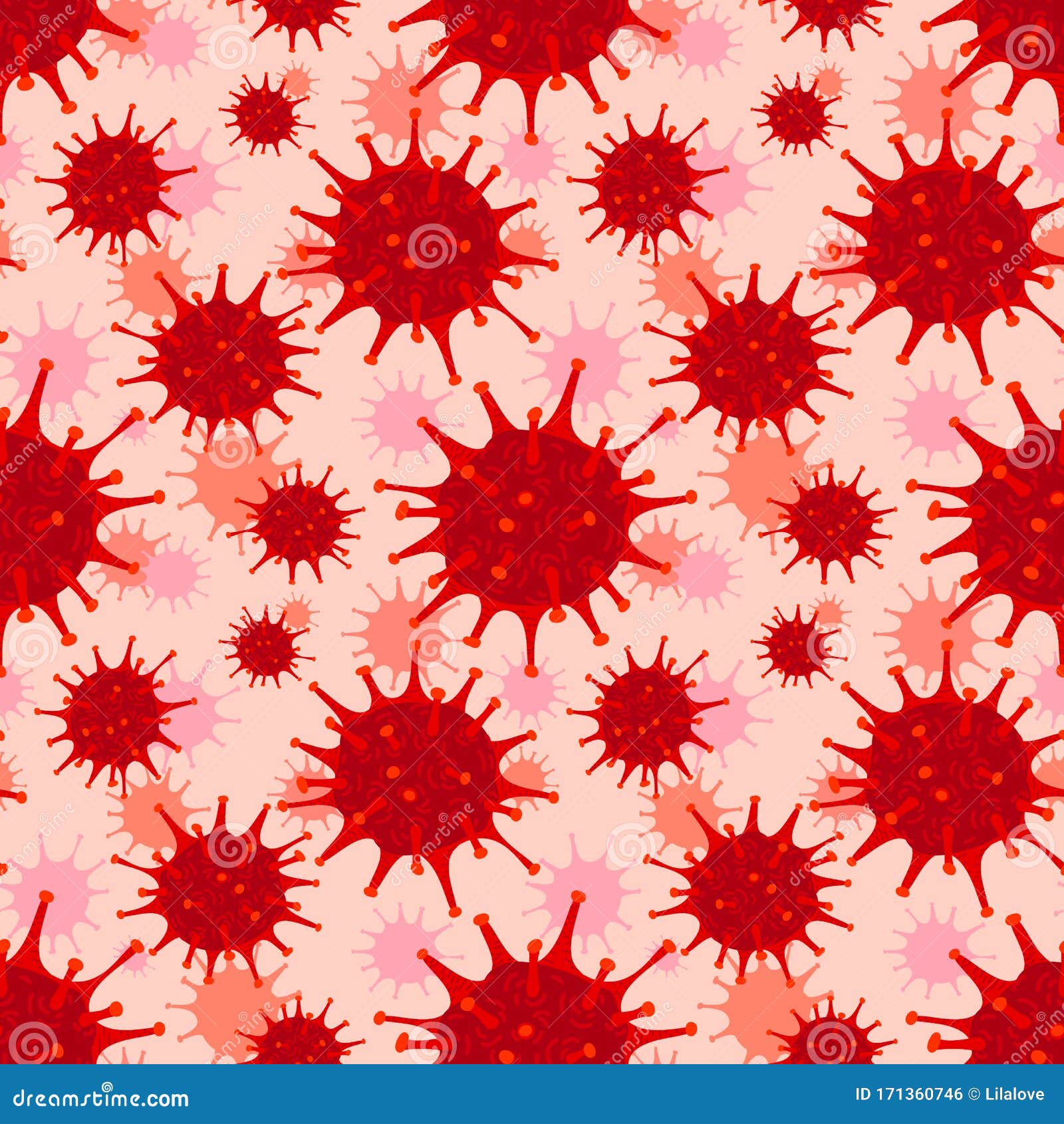 Viruses, Bacteria Vector Pattern Background Stock Vector - Illustration ...