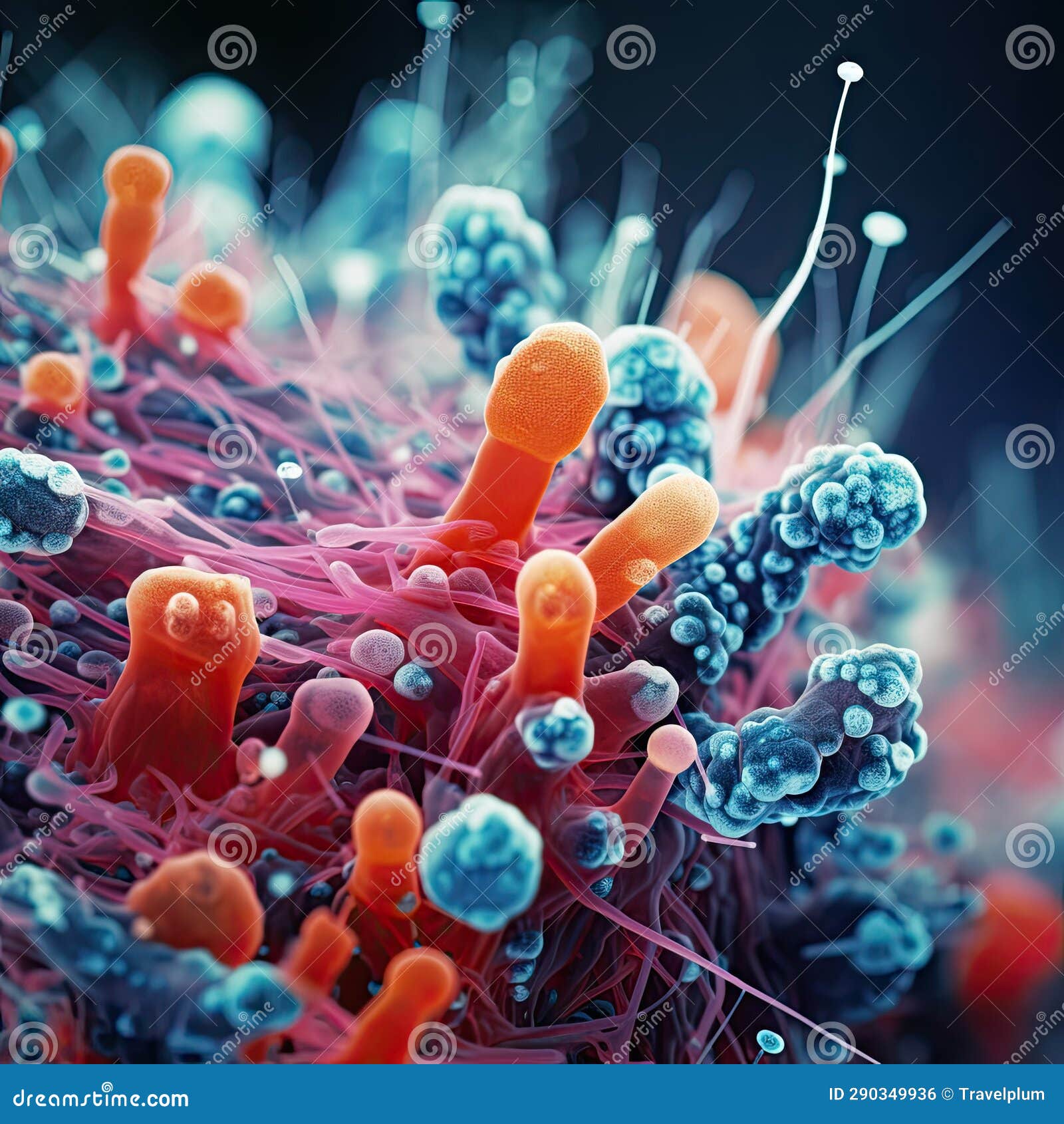 Viruses and Bacterium Under Microscope, Showing it S Details and ...