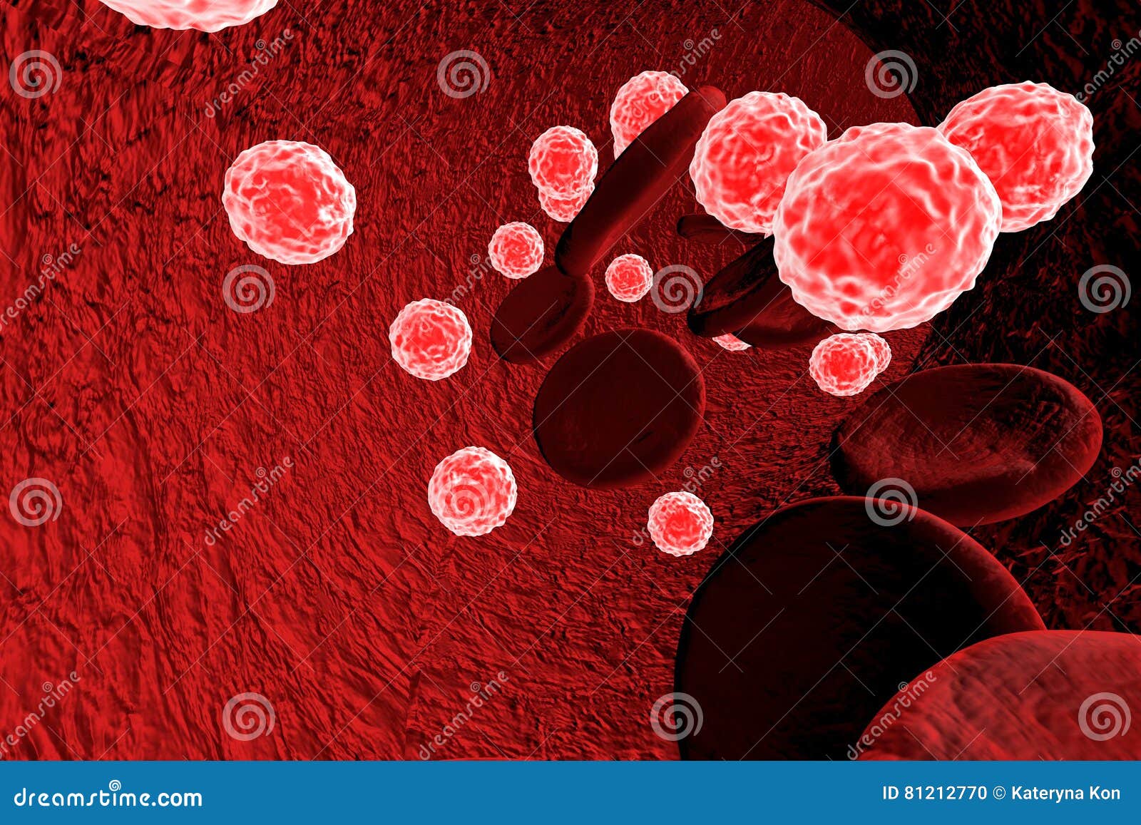 Viruses in Blood. Generalized Viral Infection Stock Illustration ...