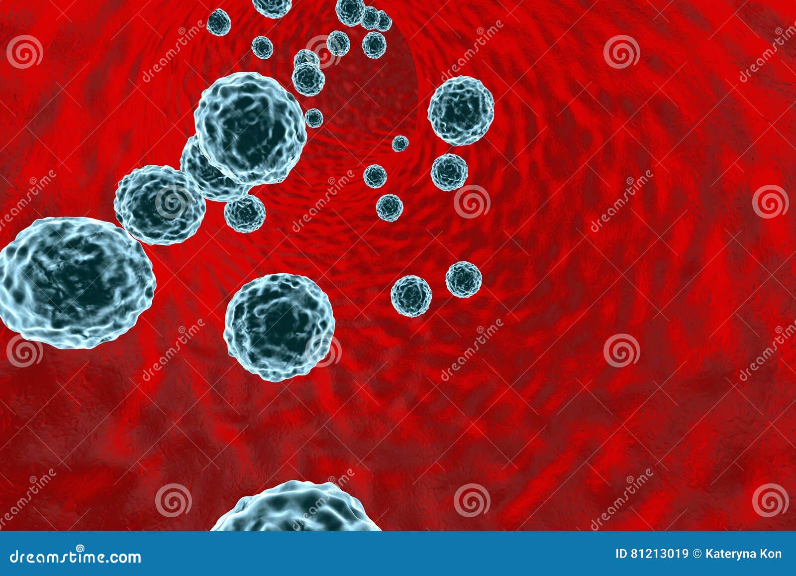 Viruses in Blood. Generalized Viral Infection Stock Illustration ...