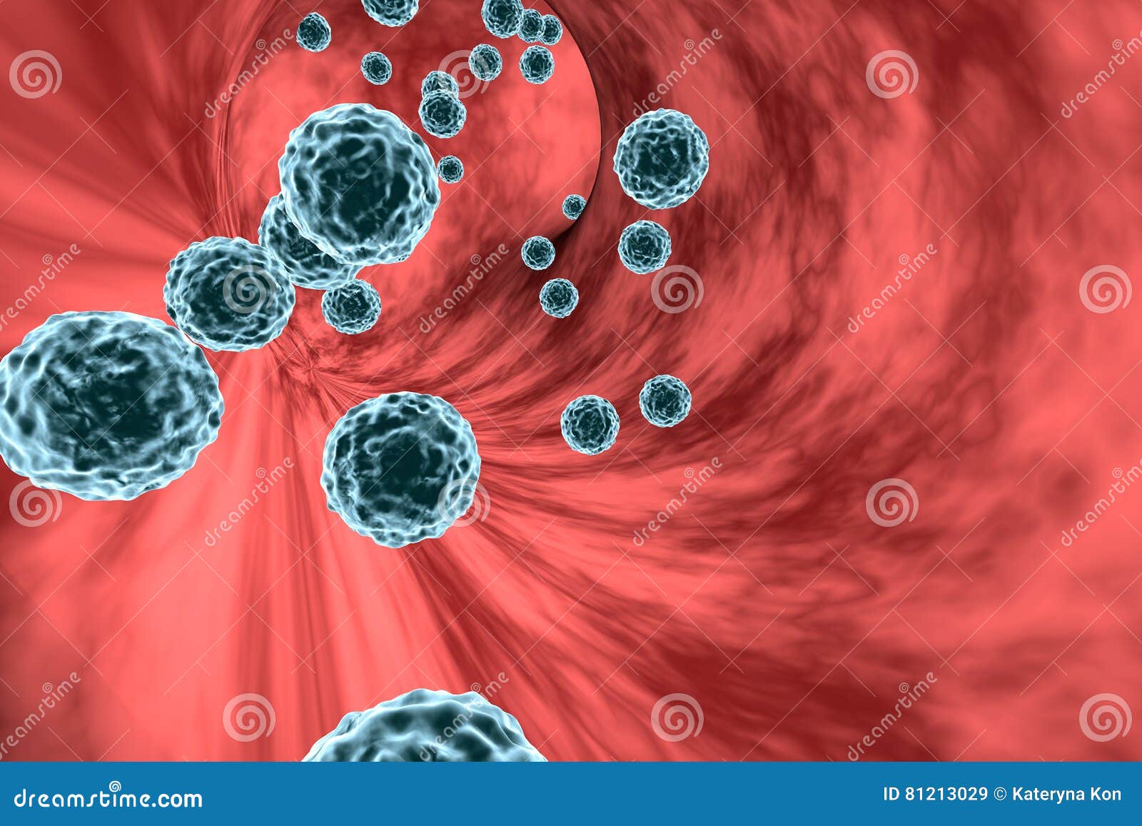 Viruses in Blood. Generalized Viral Infection Stock Illustration ...