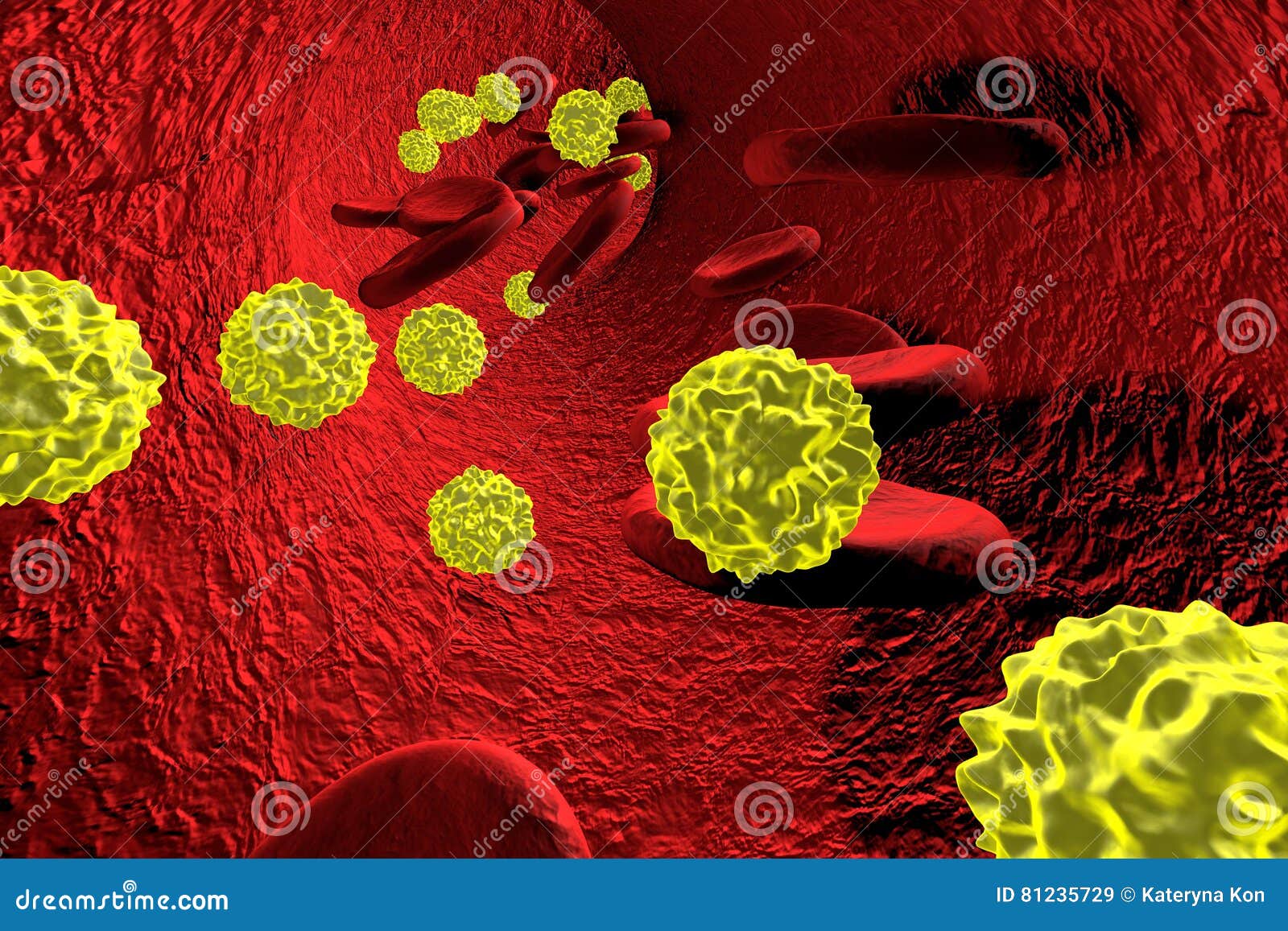 Viruses in Blood. Generalized Viral Infection Stock Illustration ...
