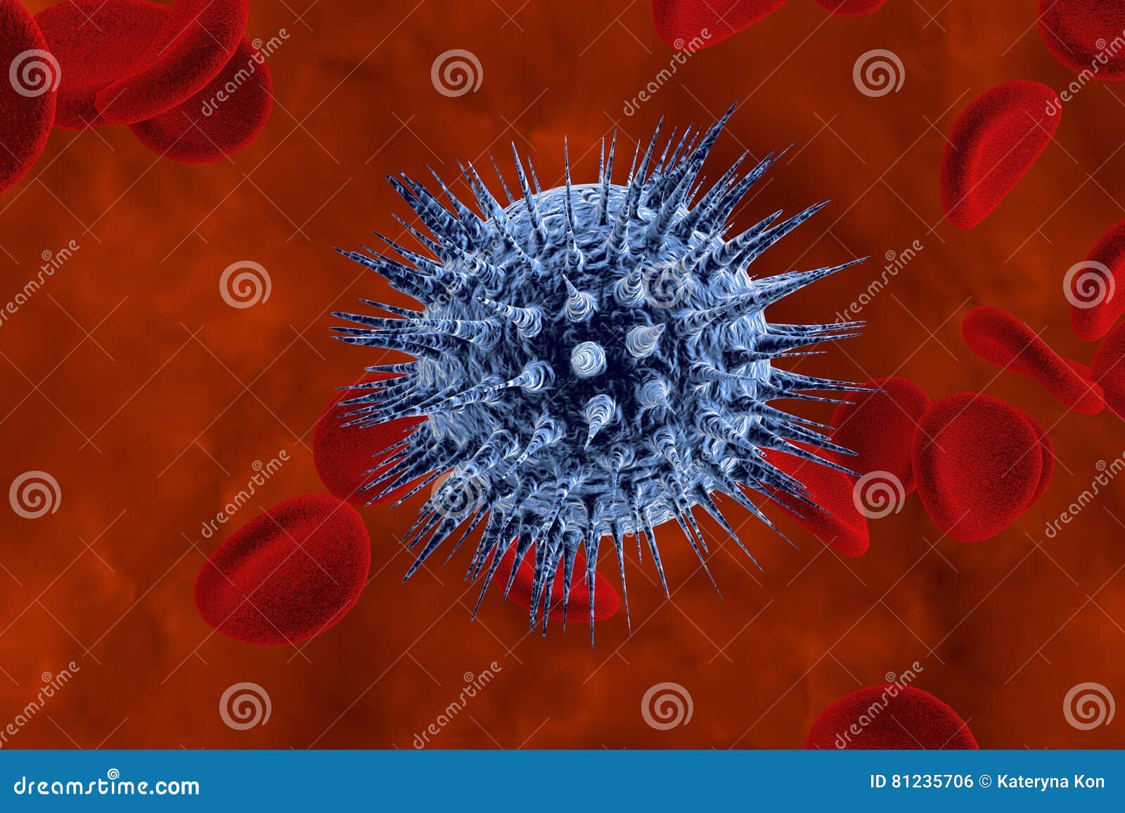 Viruses in Blood, Systemic Infection Stock Illustration - Illustration ...