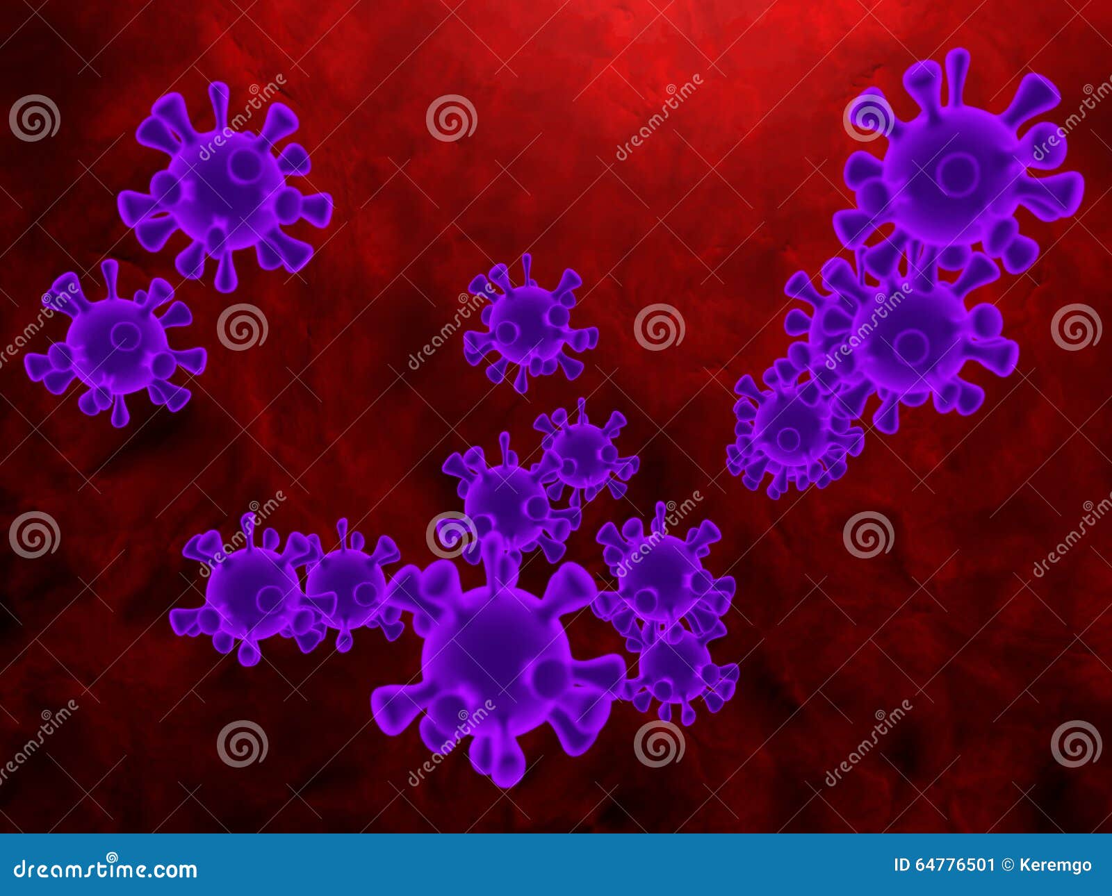 Viruses on Blood Vessel stock illustration. Illustration of healthiness ...