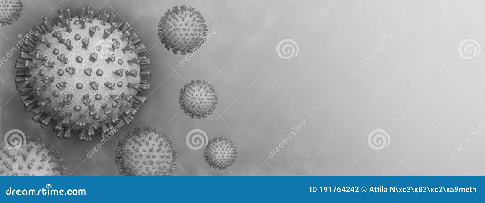 Viruses with Gray Background. Stock Illustration - Illustration of cell ...