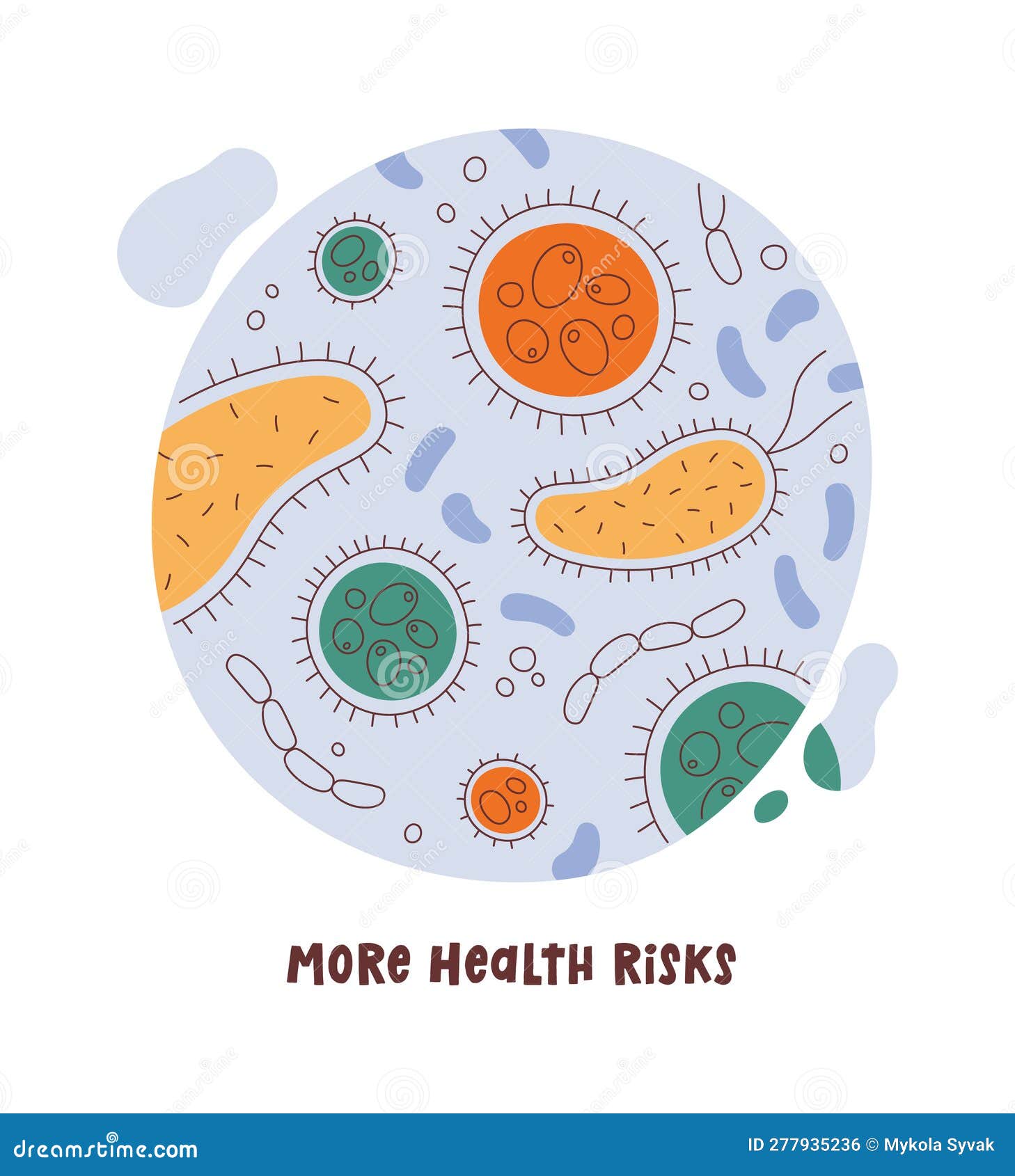 Viruses Health Risks stock vector. Illustration of medicine - 277935236