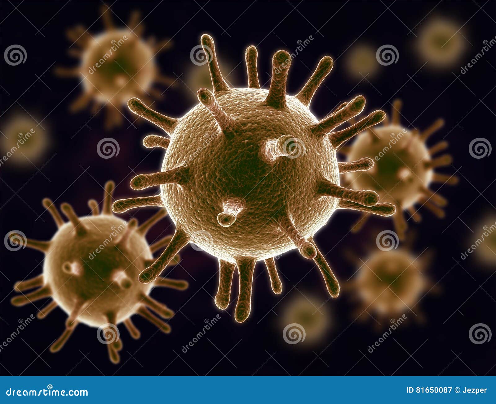Viruses in Infected Organism Stock Illustration - Illustration of human ...