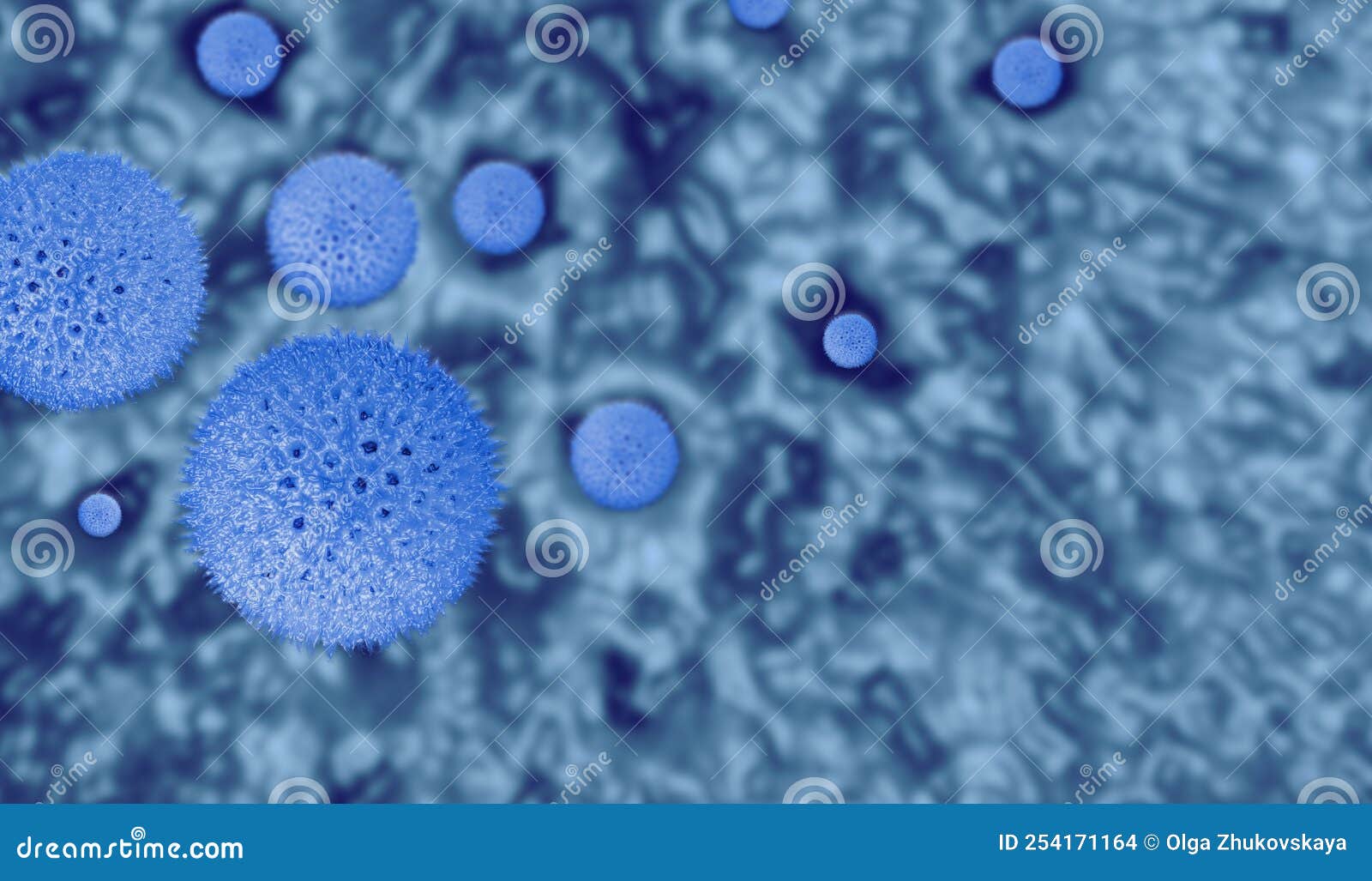 Viruses Inside the Body. 3d Illustration of Cells Stock Illustration ...