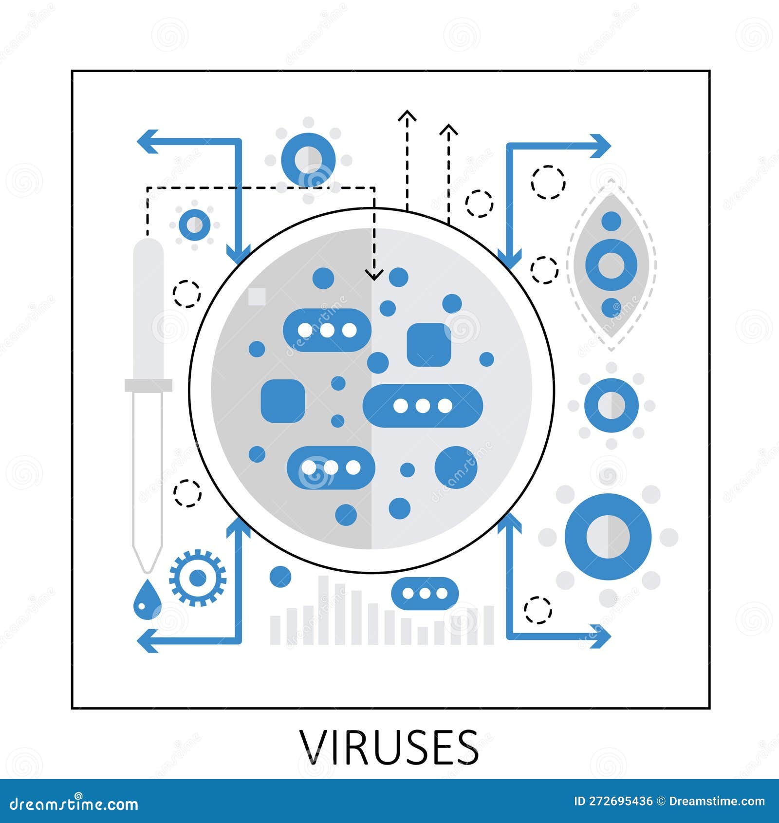 Viruses Laboratory Research Stock Illustration - Illustration of ...
