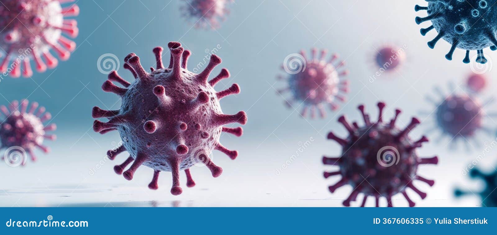 Viruses Microscopic View Background Banner Royalty-Free Stock ...