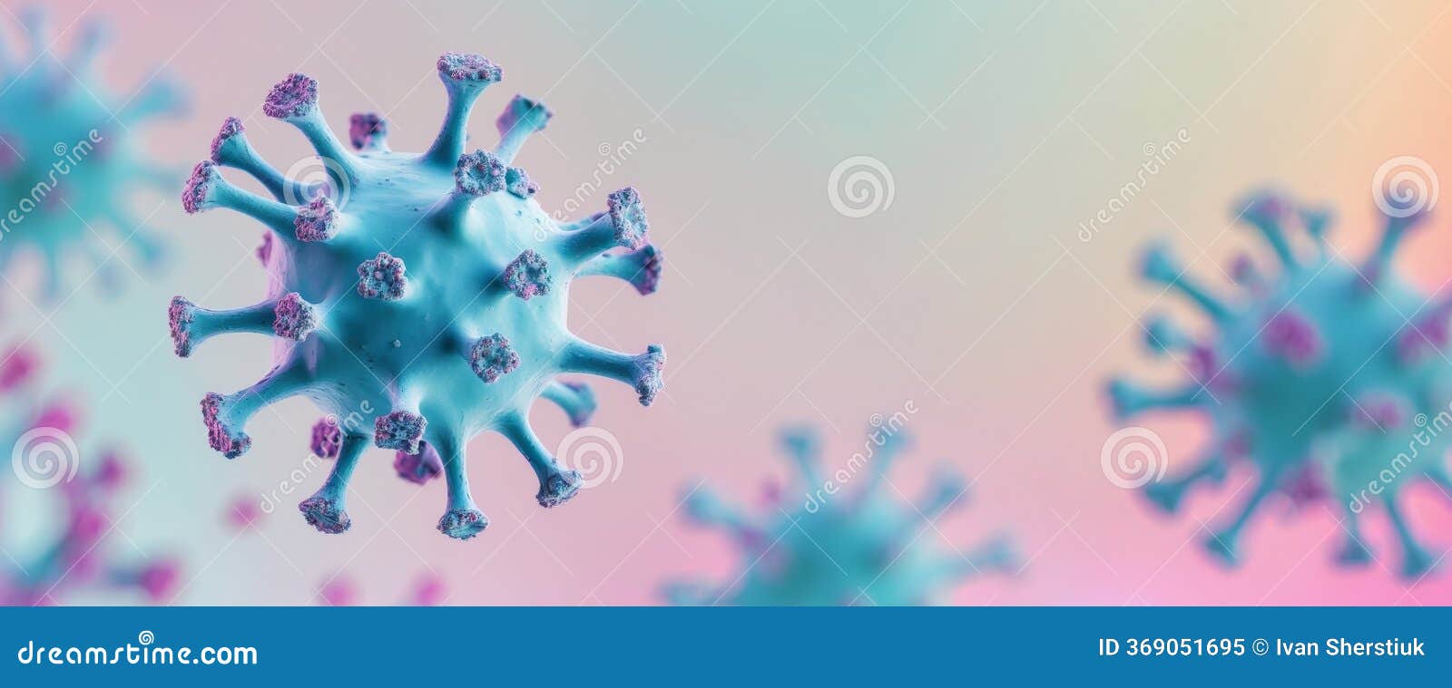 Viruses Microscopic View Background Banner Royalty-Free Stock ...