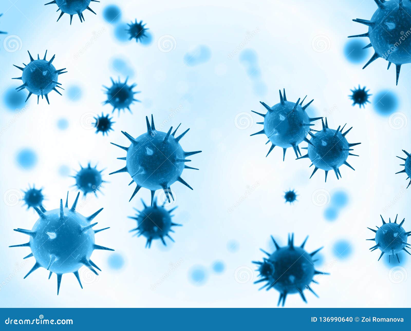 Viruses Pathogenic Microbes and Bacteria Under Microscope 3d ...