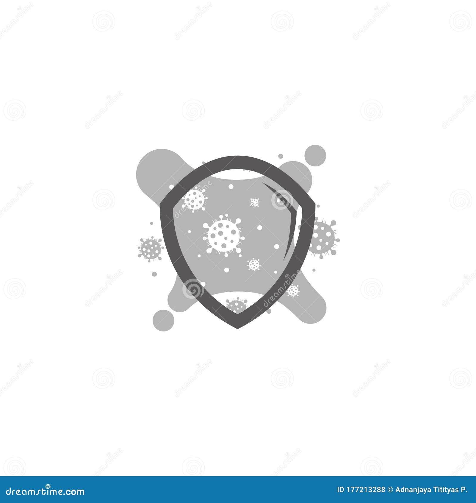 Viruses Protection Symbol Design Decoration Vector Stock Vector ...