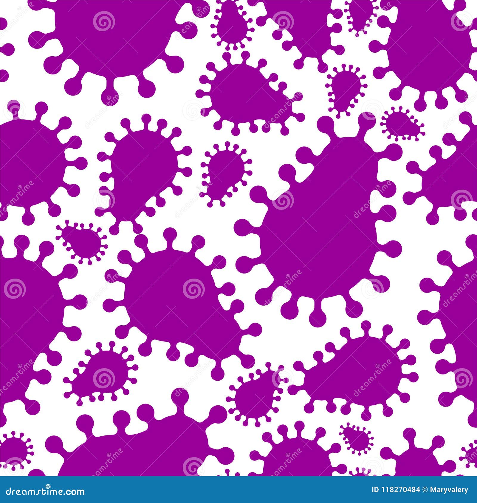 Viruses Seamless Pattern. Germs Ornament. Disease Background Stock ...