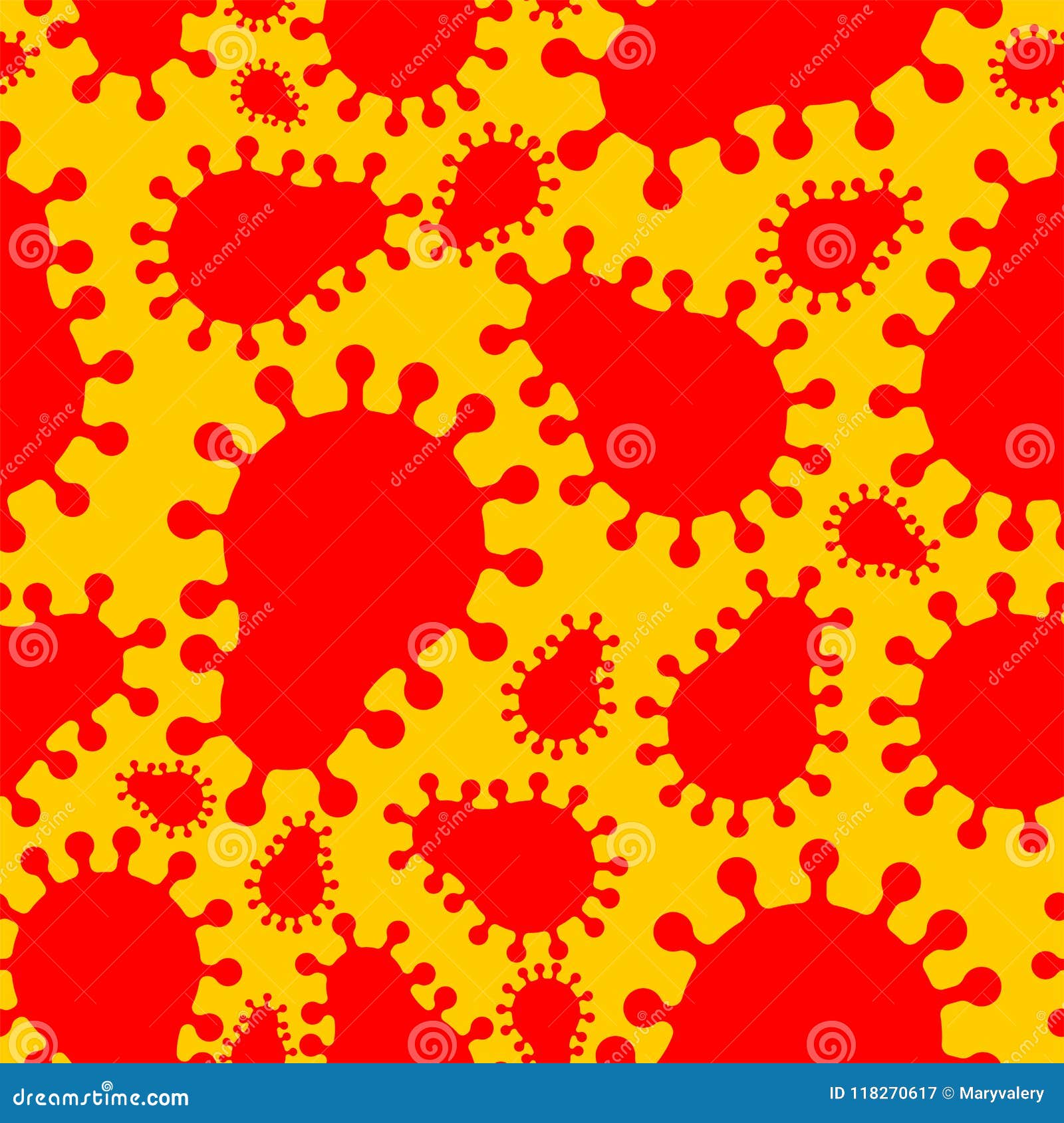 Viruses Seamless Pattern. Germs Ornament. Disease Background Stock ...