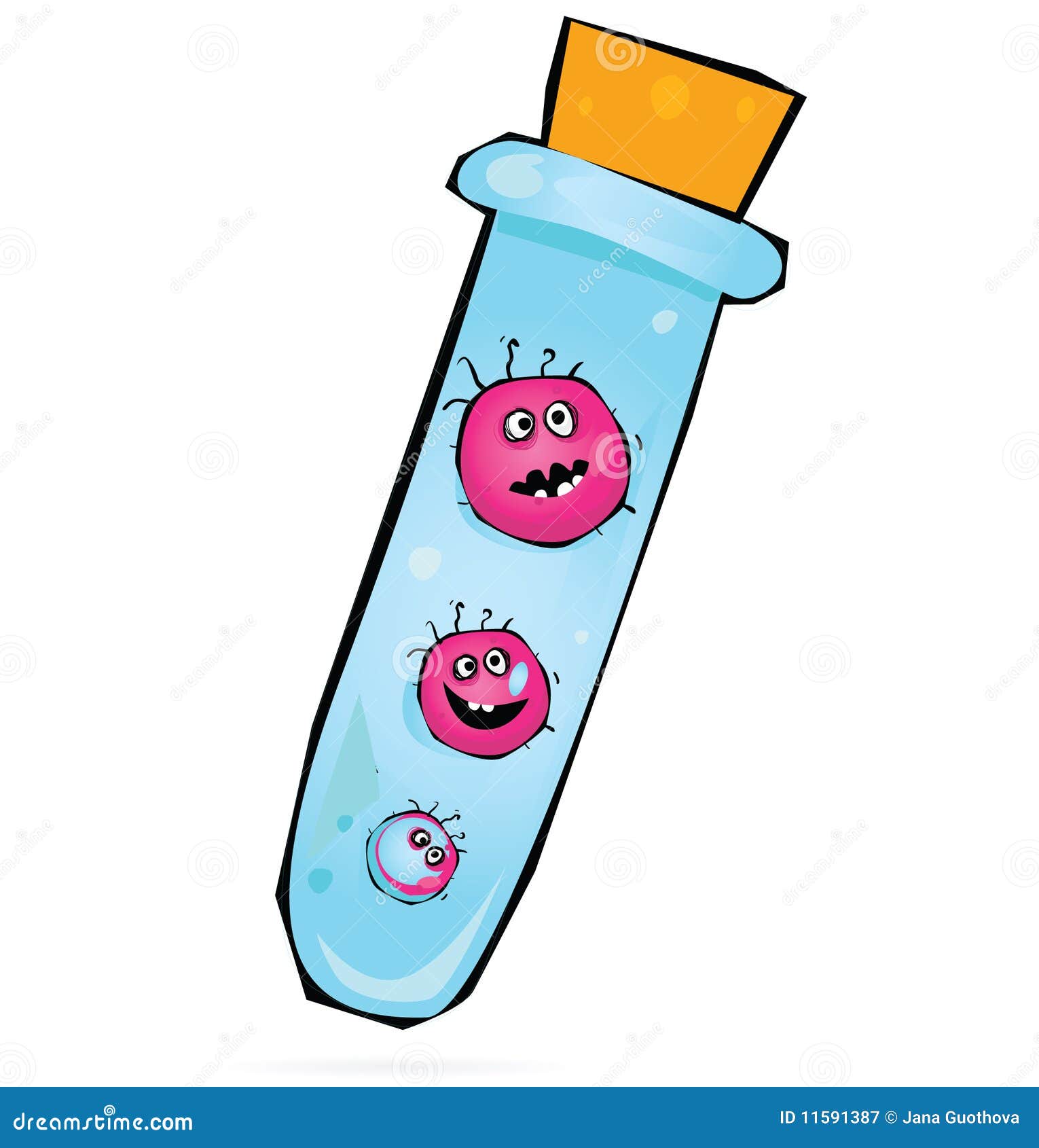 Viruses in test tube stock vector. Illustration of bacilli - 11591387
