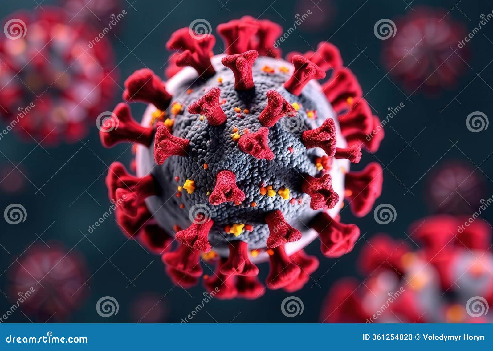 Viruses Under Microscope. Bacteria Molecules. Study of Virus Pathogens. Science, Medicine ...