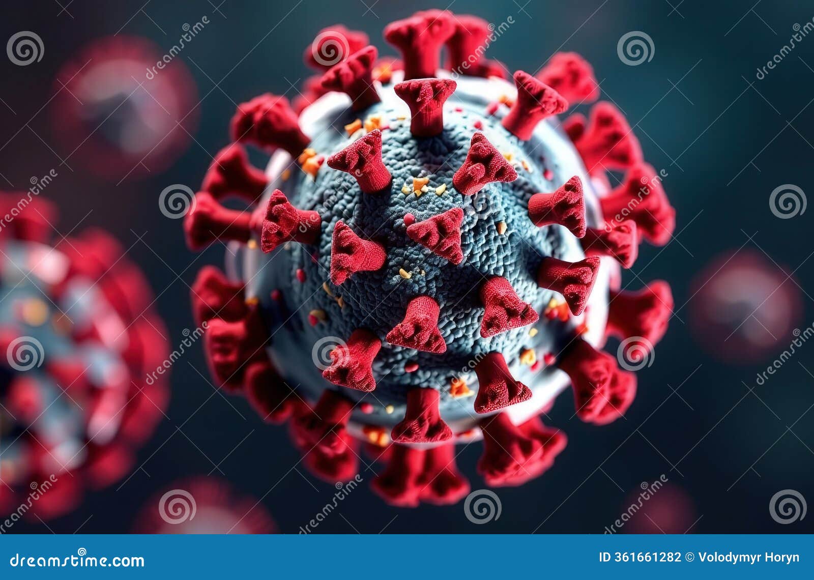 Viruses Under Microscope. Bacteria Molecules. Study of Virus Pathogens ...