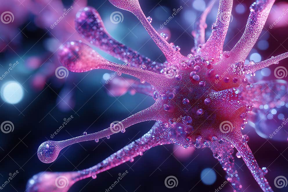 Viruses Under Microscope. Bacteria Molecules. Study of Virus Pathogens ...