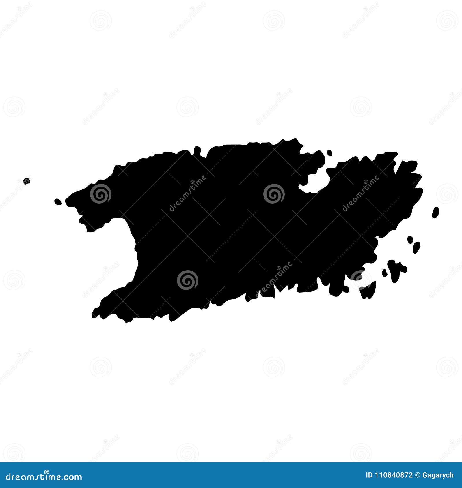 Vis map. stock vector. Illustration of high, croatian - 110840872
