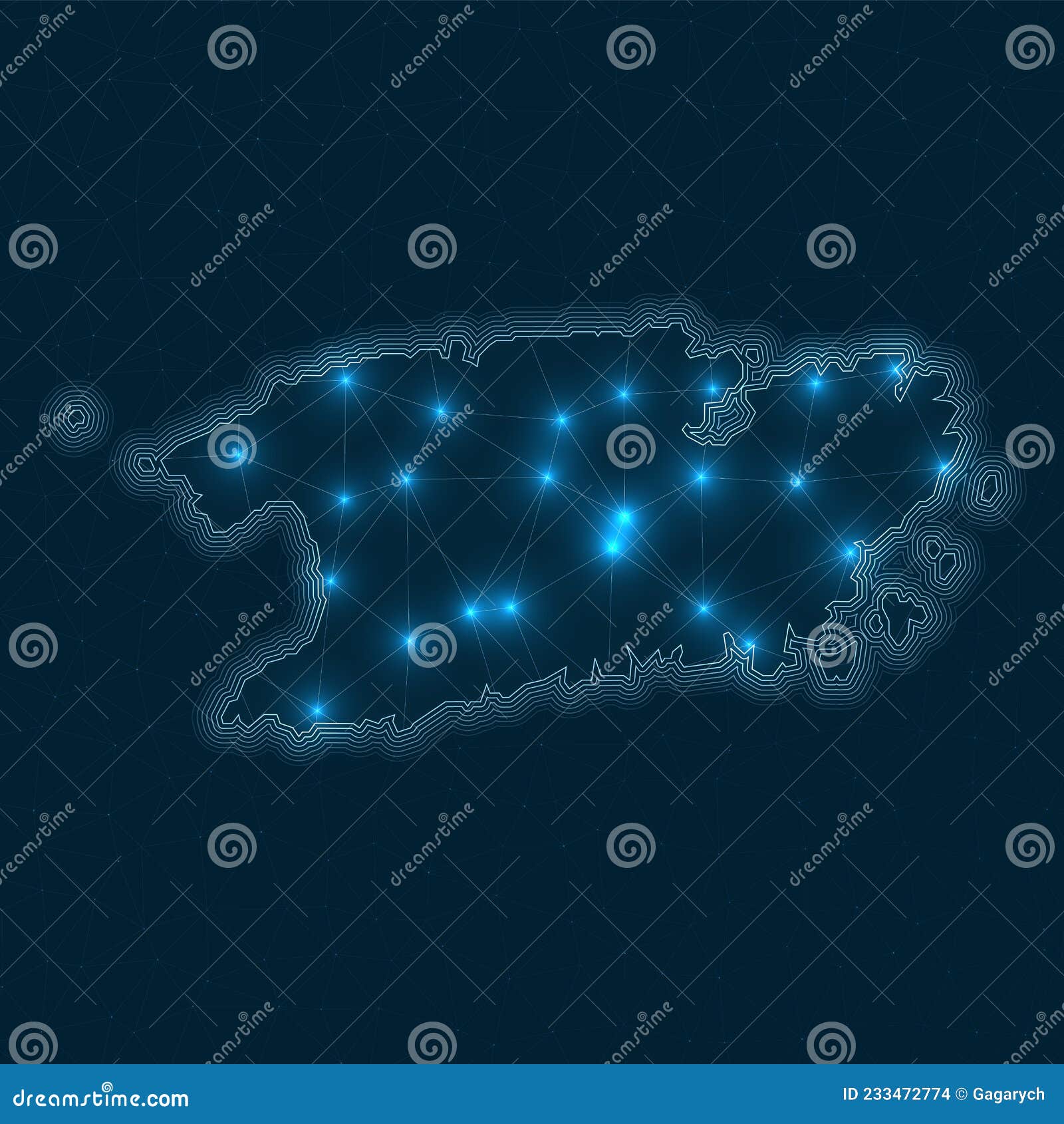 Vis network map. stock vector. Illustration of fractal - 233472774