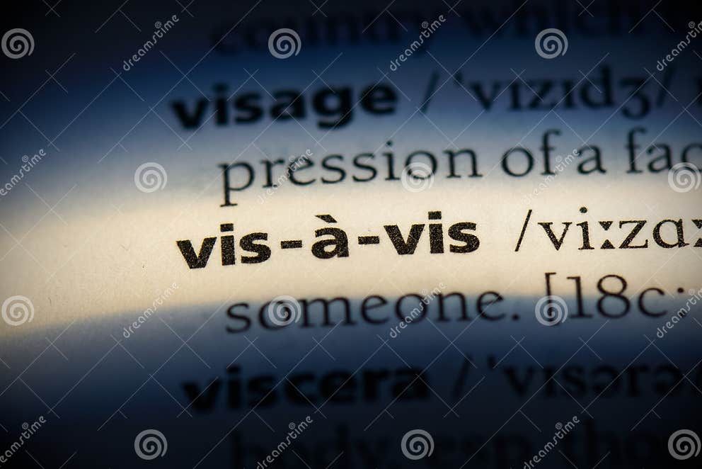 Vis a vis stock image. Image of definition, focus, meaning - 161576597