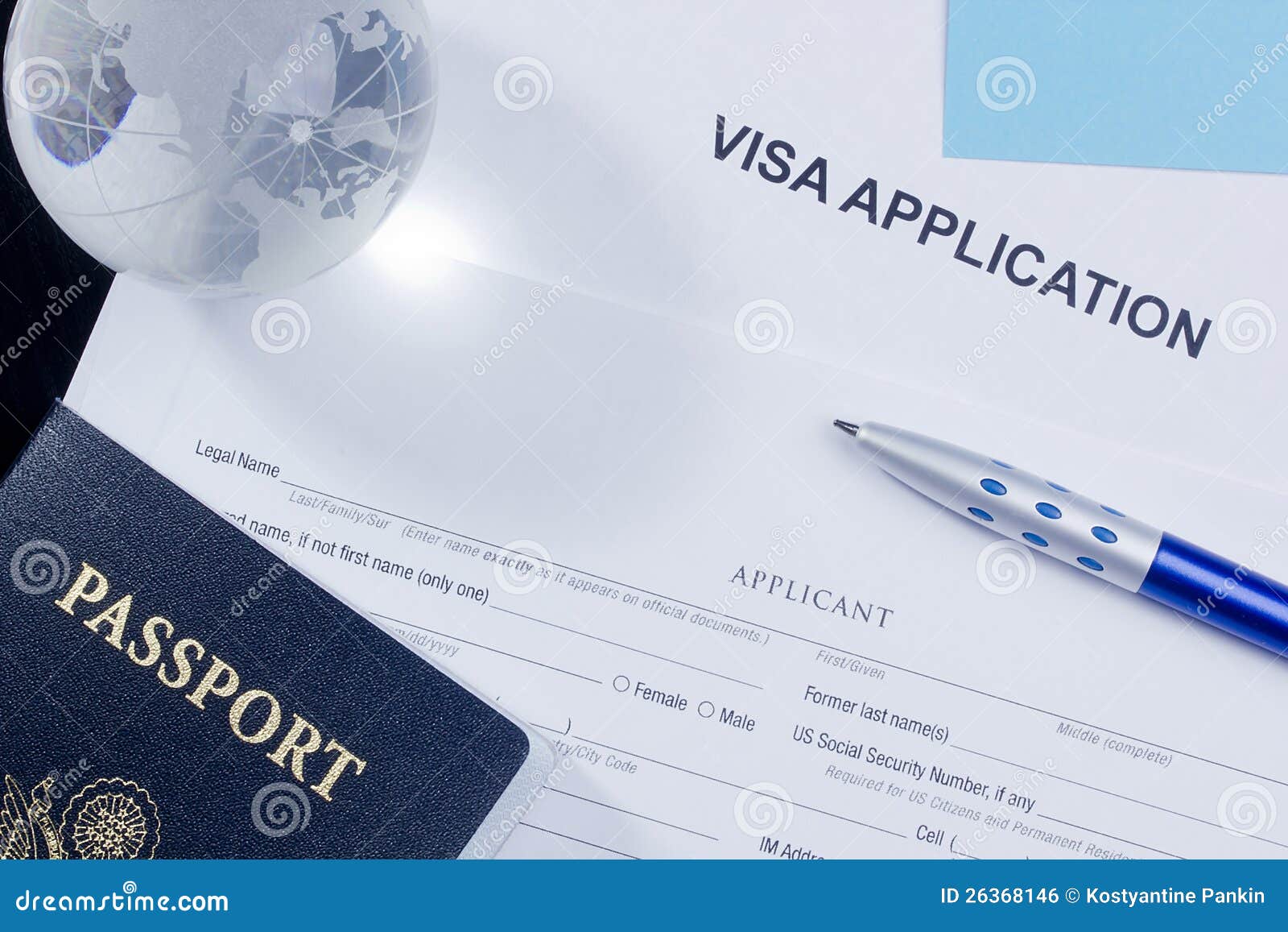 Visa Application stock photo. Image of credentials, citizenship - 26368146