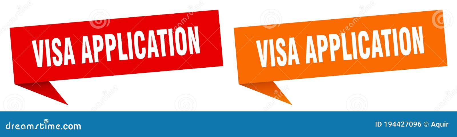 Visa Application Banner. Visa Application Speech Bubble Label Set Stock ...