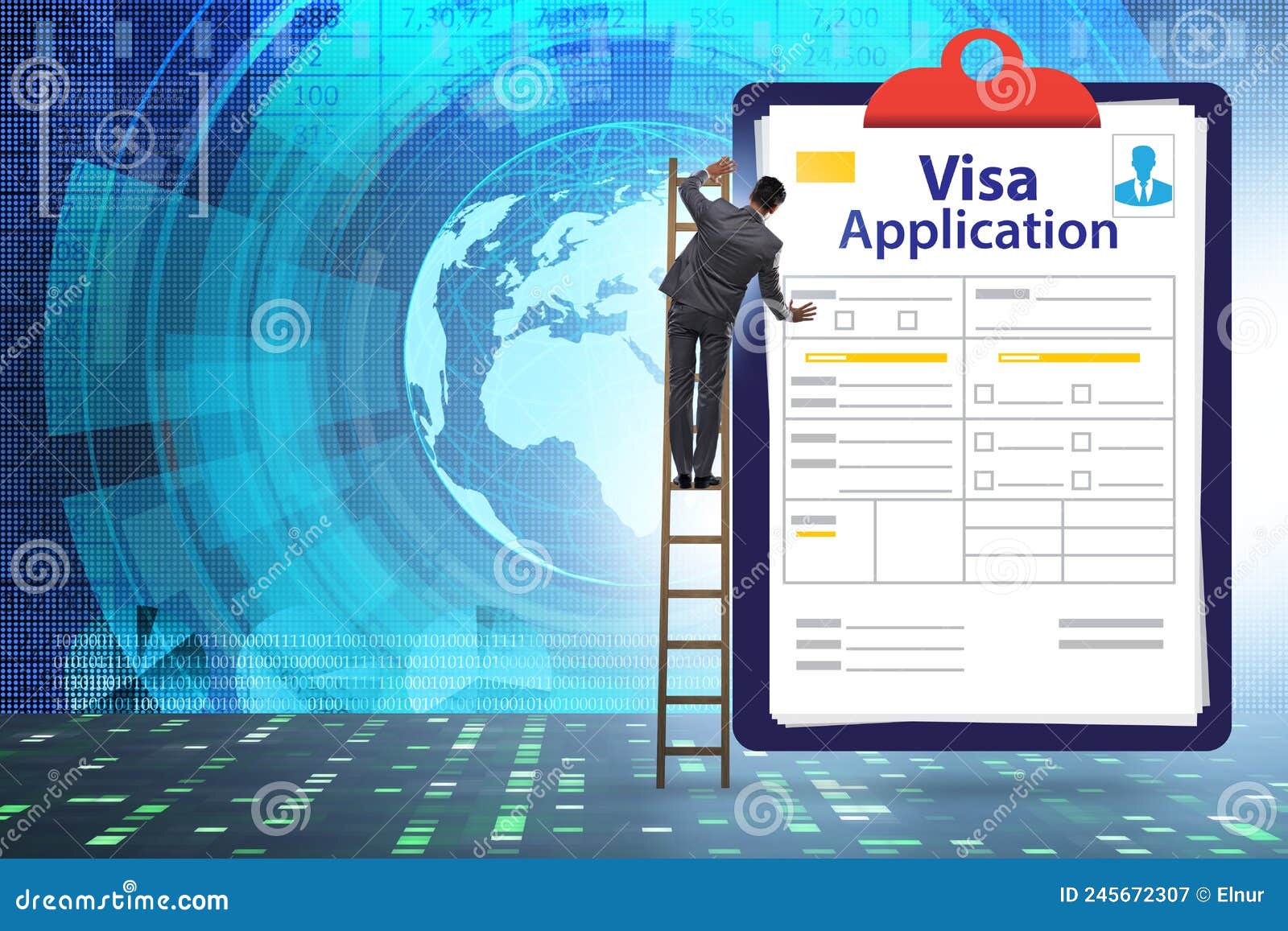 Visa Application Concept with Businessman Stock Image - Image of legal ...
