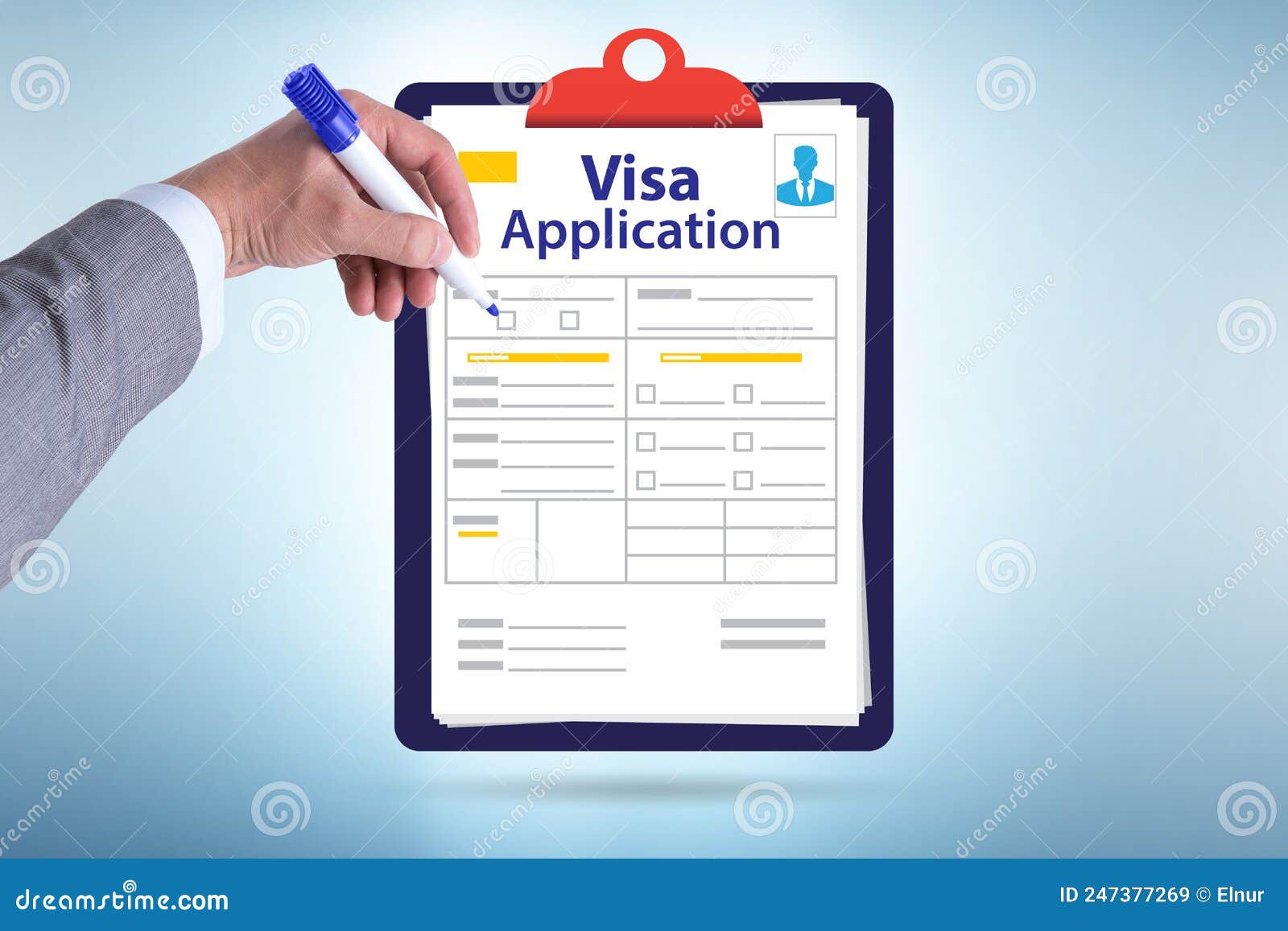 Visa Application Concept for Travel Stock Image - Image of paper ...