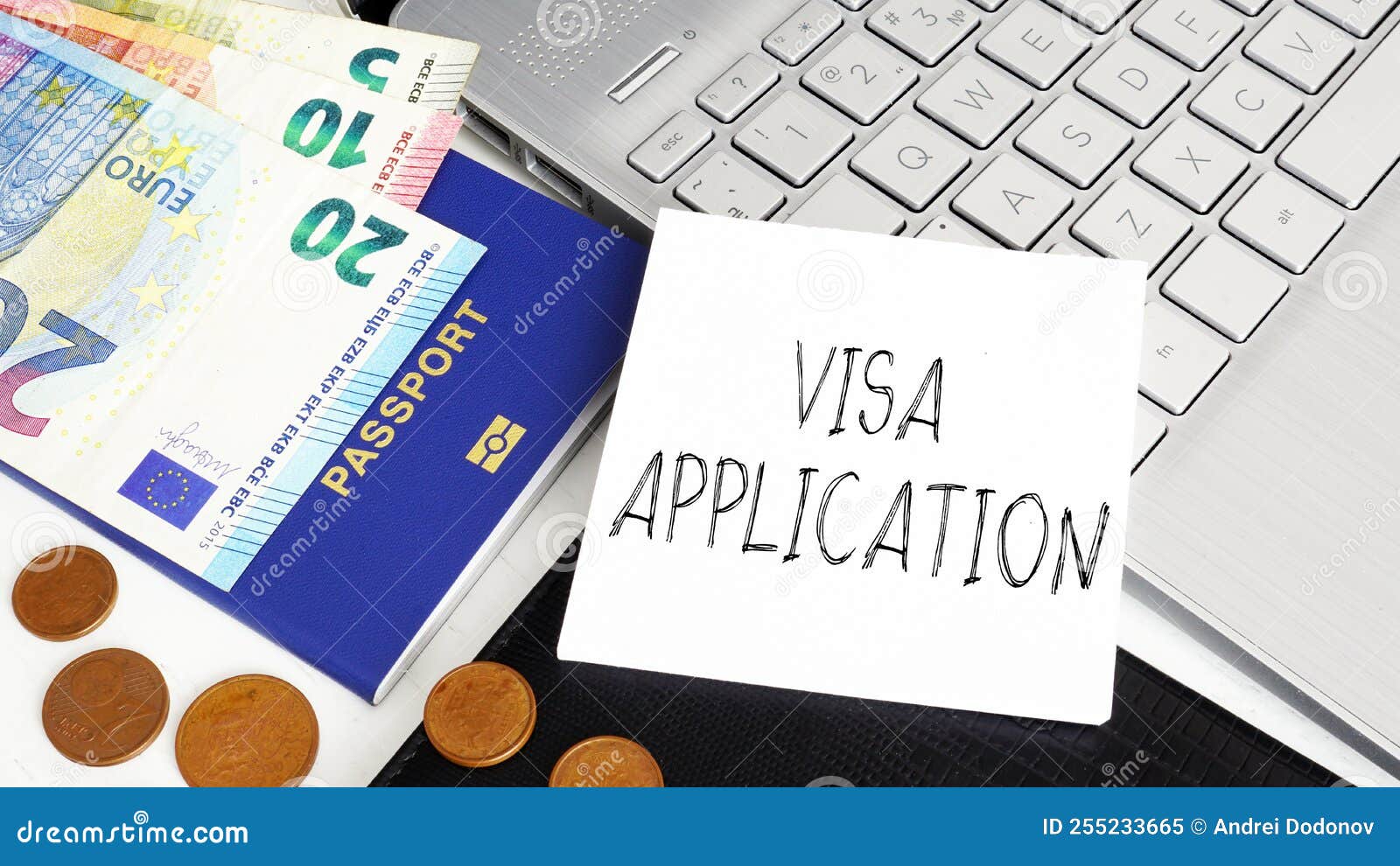Visa Application is Shown Using the Text Stock Image - Image of ...