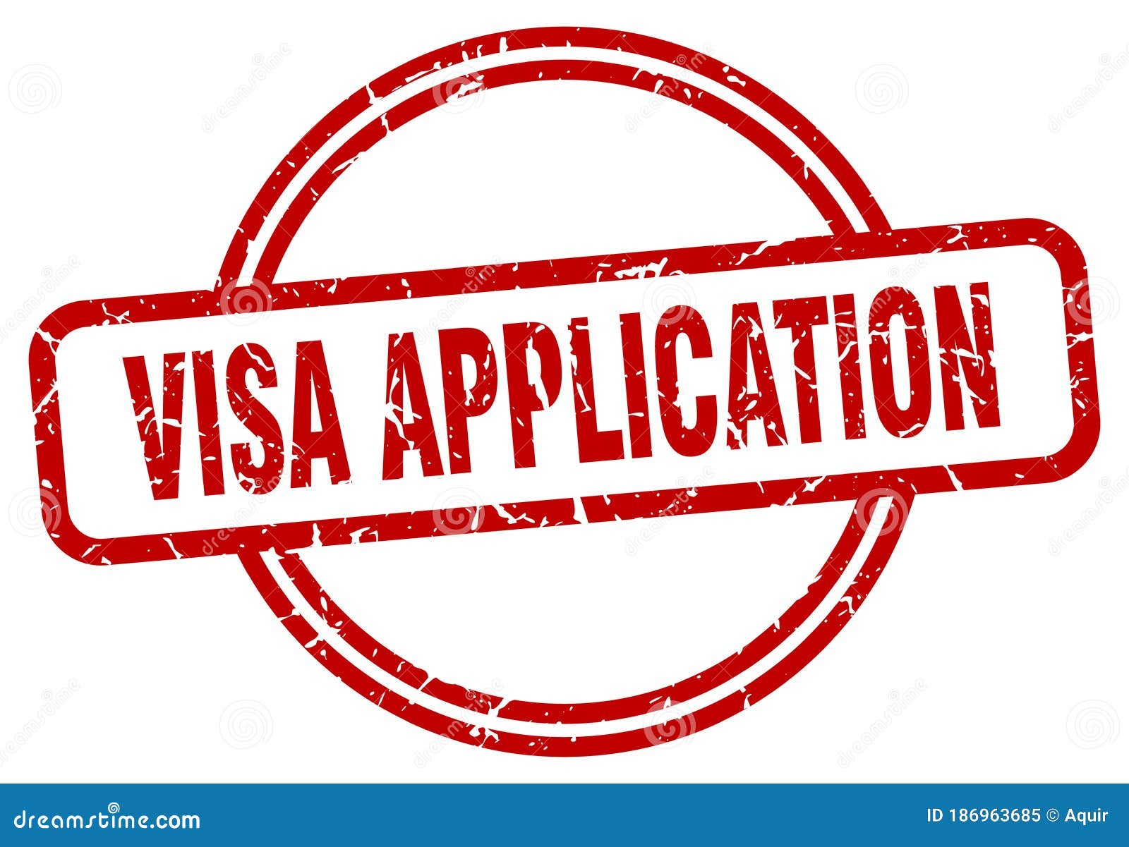 Visa Application Stamp. Visa Application Round Vintage Grunge Label ...