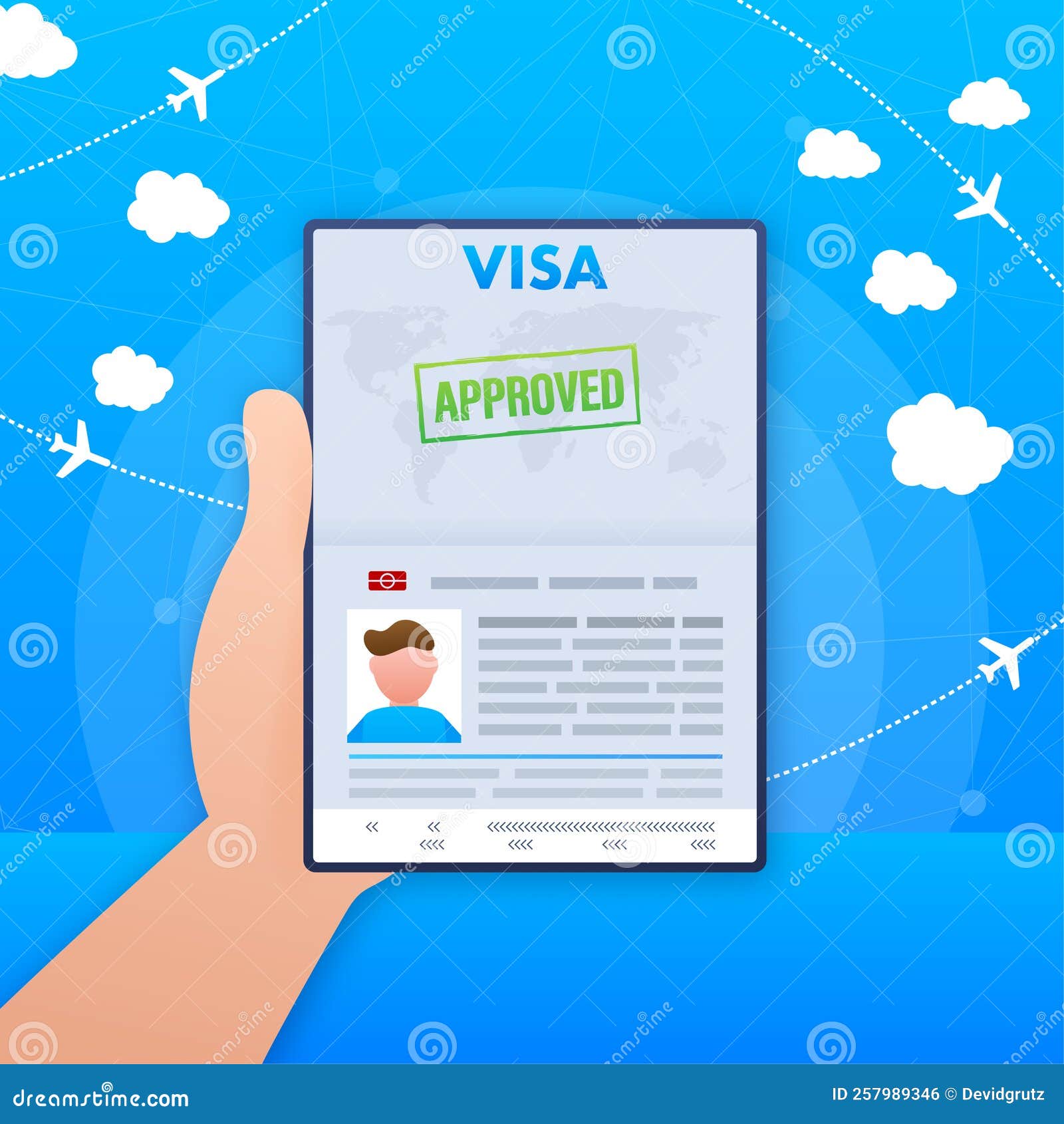 Visa Application. Travel Approval. Immigration Visa Stock Vector ...