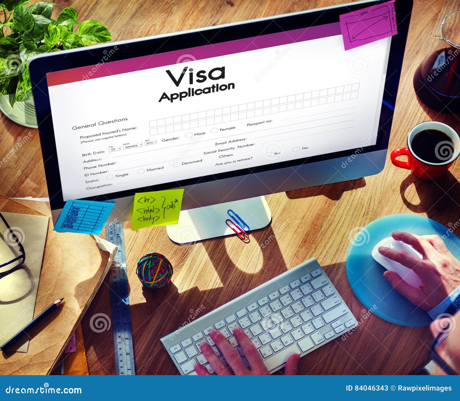 Visa Application Travel Form Concept Stock Image - Image of concept ...