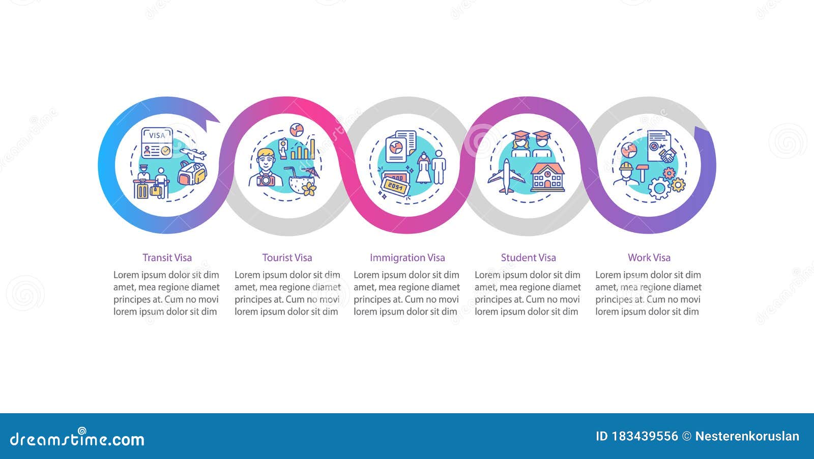Visa Approval Vector Infographic Template Stock Vector - Illustration ...