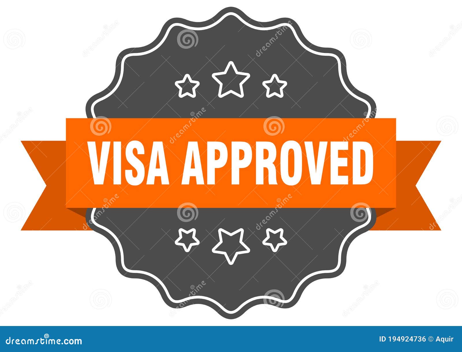 Visa Approved Label. Visa Approved Isolated Seal. Sticker. Sign Stock ...
