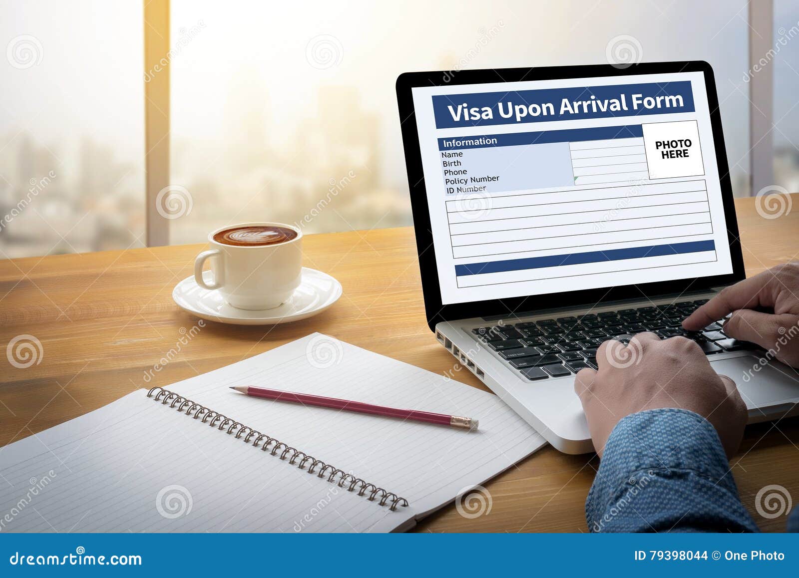 Visa upon Arrival Form stock photo. Image of documentation - 79398044