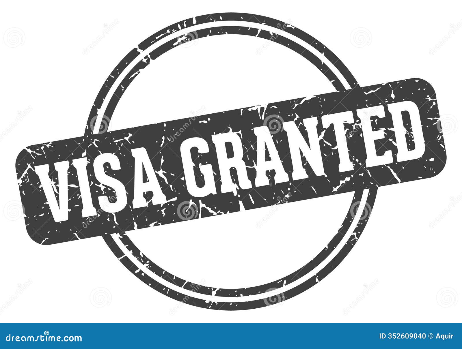Visa Granted Sticker. Visa Granted Sign On Transparent Background ...
