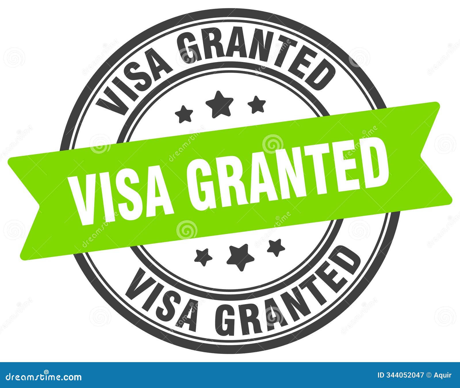 Visa Granted Sticker. Visa Granted Label Cartoon Vector | CartoonDealer ...