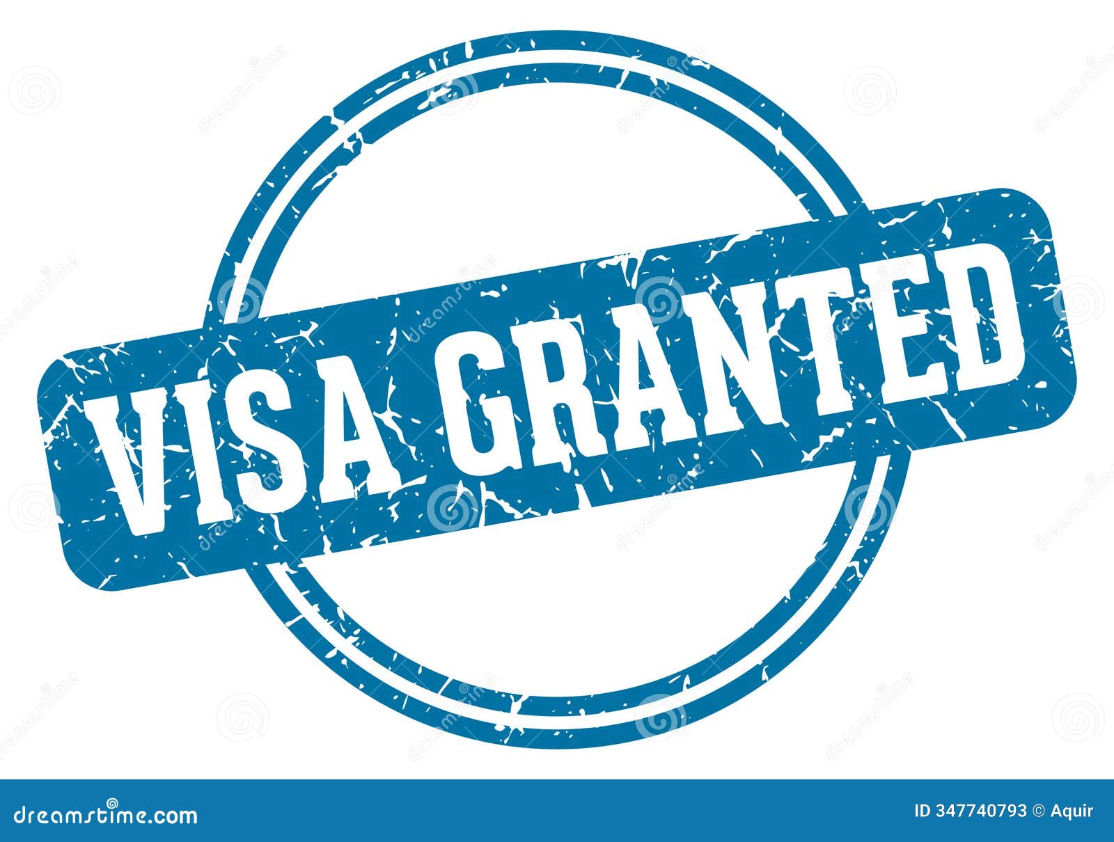 Visa Granted Rectangular Sign. Visa Granted Stamp Cartoon Vector ...