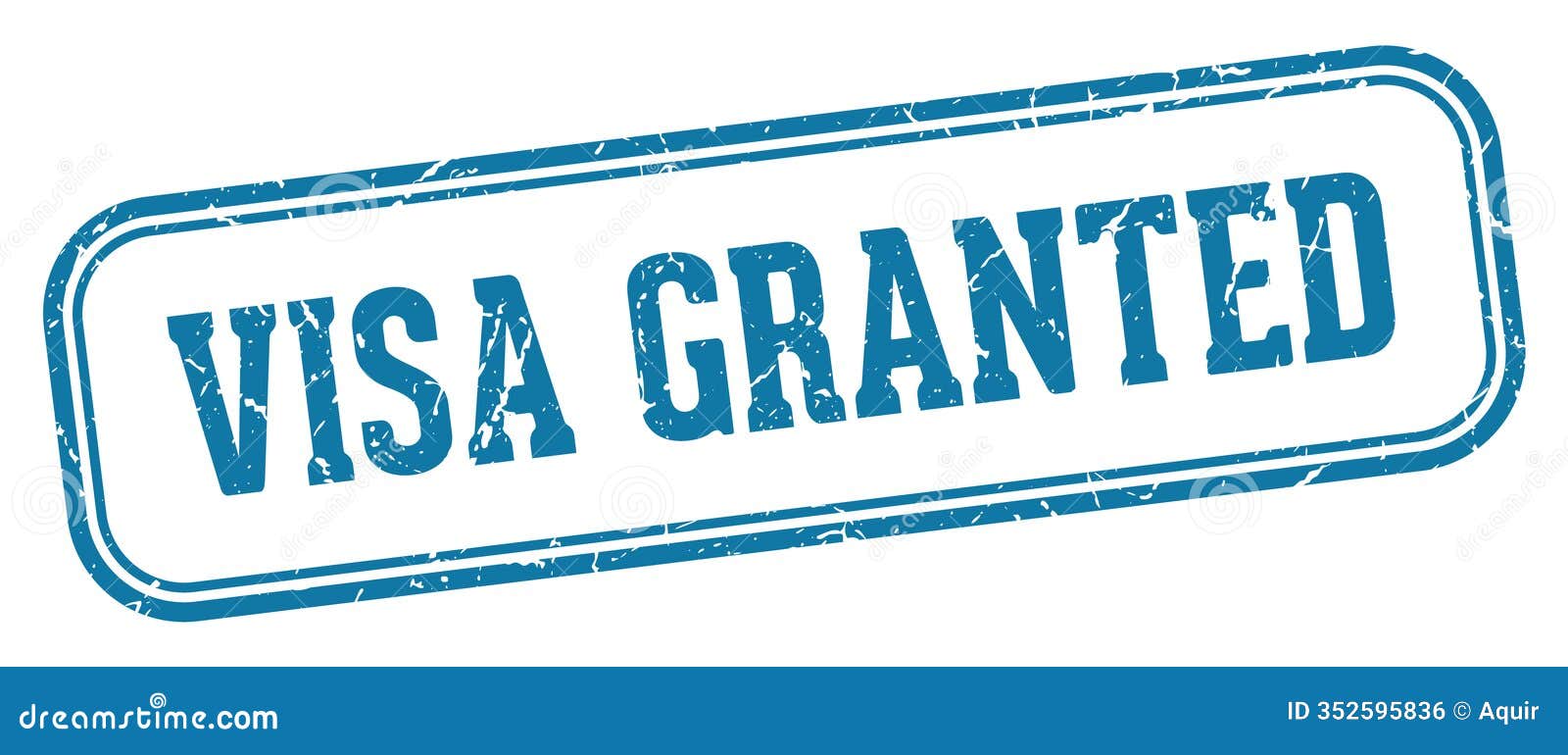 Visa Granted Sticker. Visa Granted Label Cartoon Vector | CartoonDealer ...