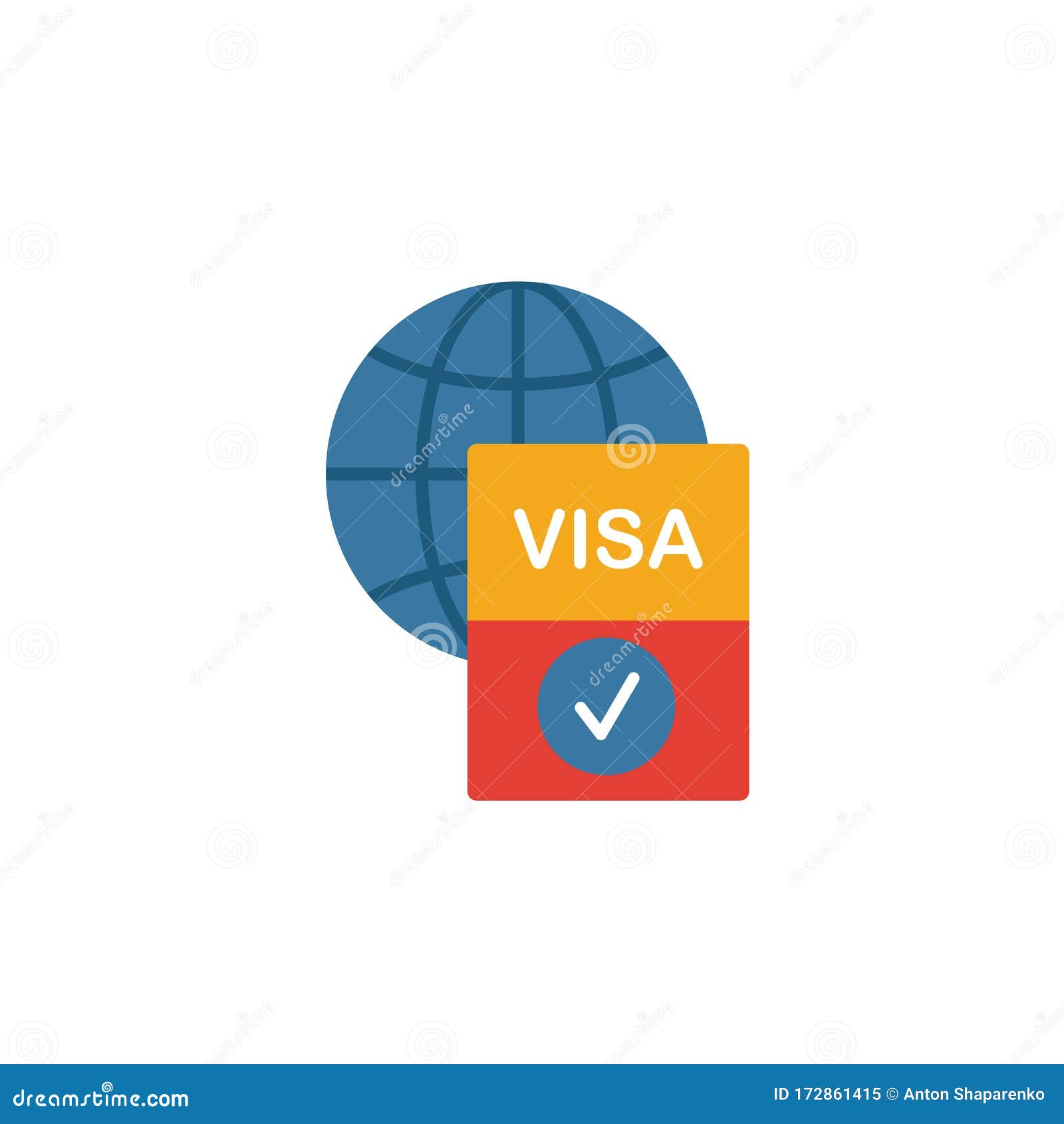 Visa Icon. Simple Element from Icons Collection Stock Illustration ...