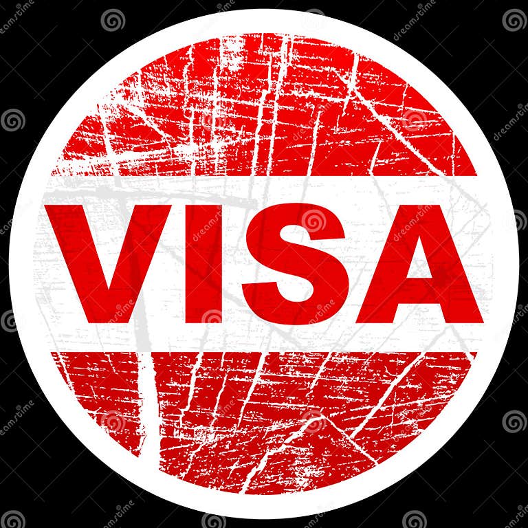 Visa stamp stock vector. Illustration of passport, journey - 18102828