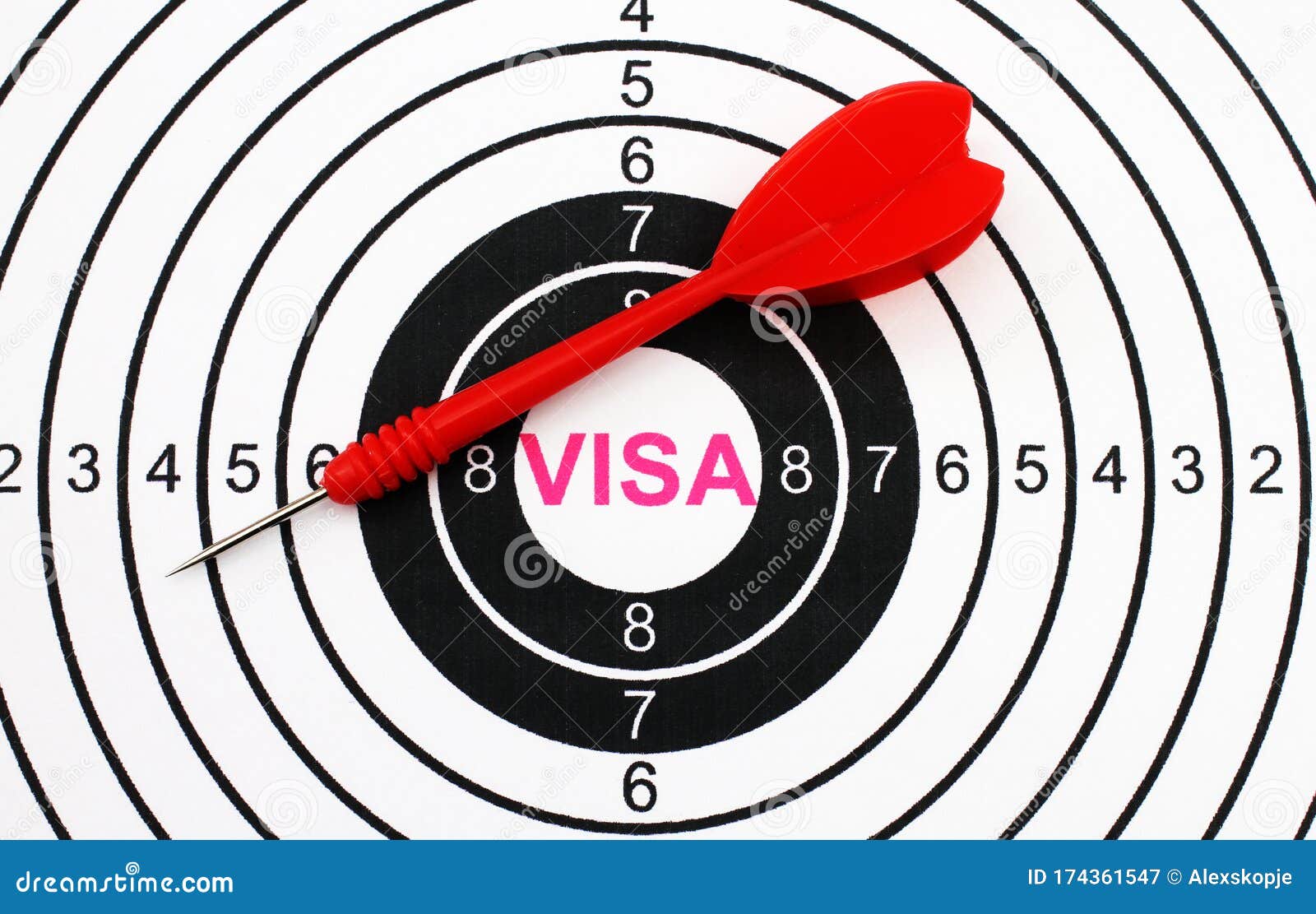 Visa target stock illustration. Illustration of security - 174361547