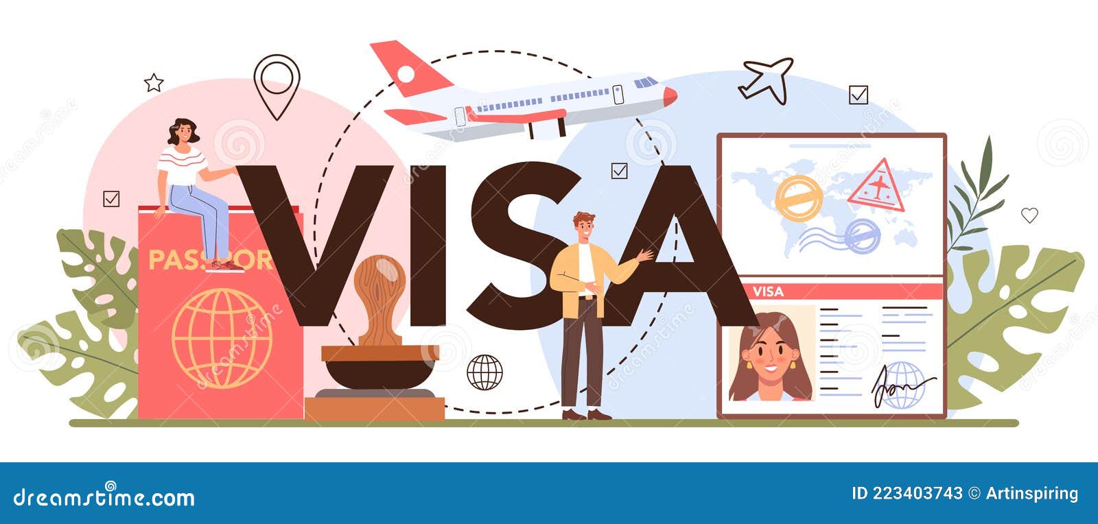 Traveling Typographic Header. Tourism Expert Selling Tour, Cruise ...