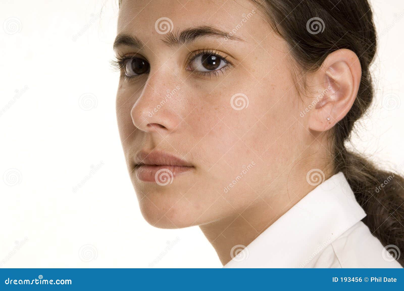 Visage 2 stock photo. Image of portrait, blouse, brunette - 193456
