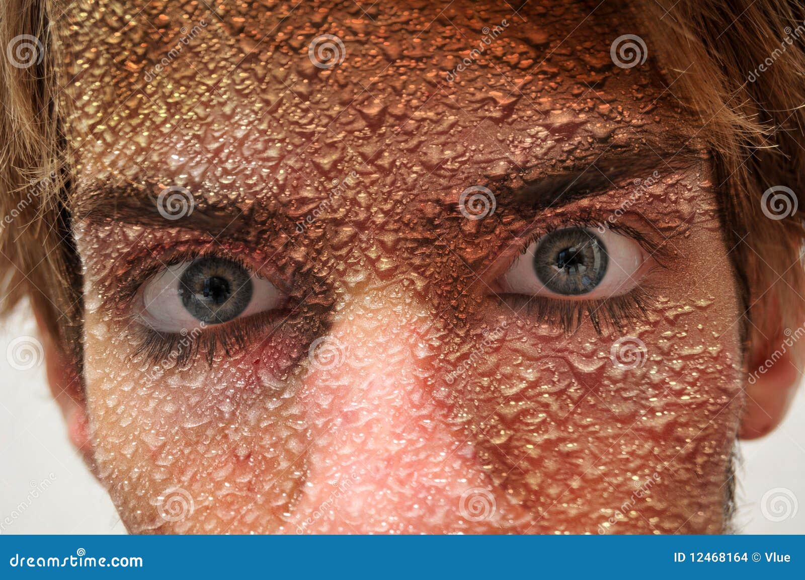 Visage Avec La Sueur De Waterdrops Photo stock - Image of condensation ...